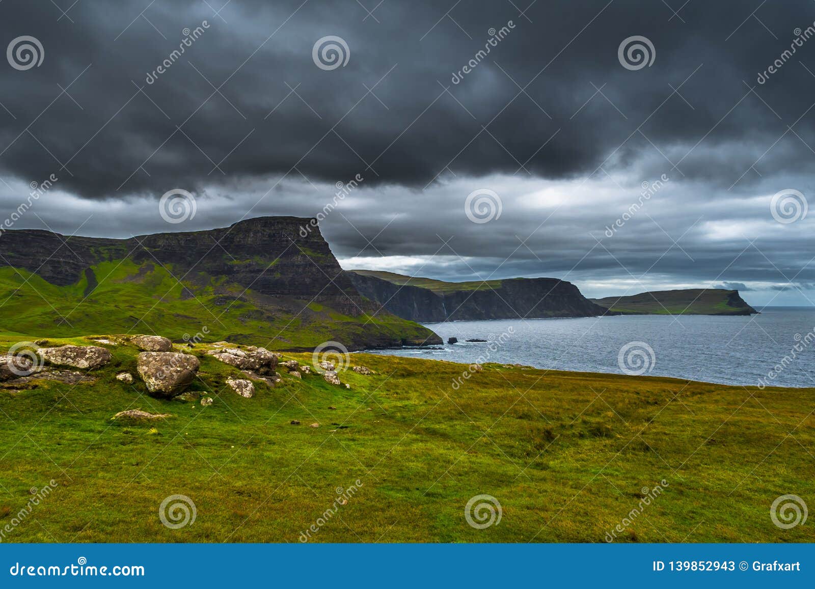 Spectacular Cliffs at Neist Point at the Coast of the Isle of Skye in ...