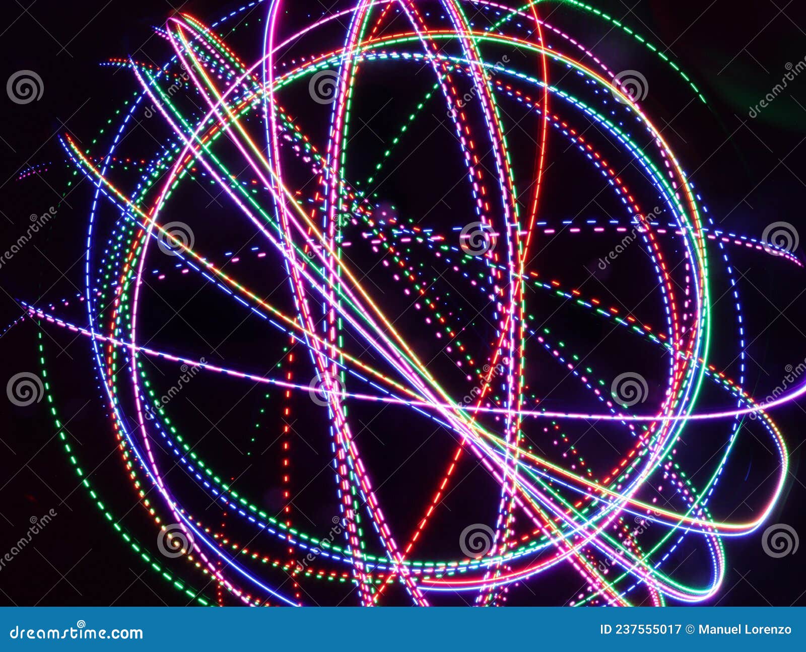 Spectacular Colored Lights with Geometric Shapes Special Effects Stock ...