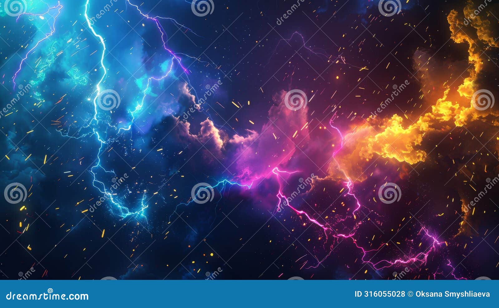 Spectacular Cosmic Collision: Asteroids And Fiery Nebula Explosion In ...