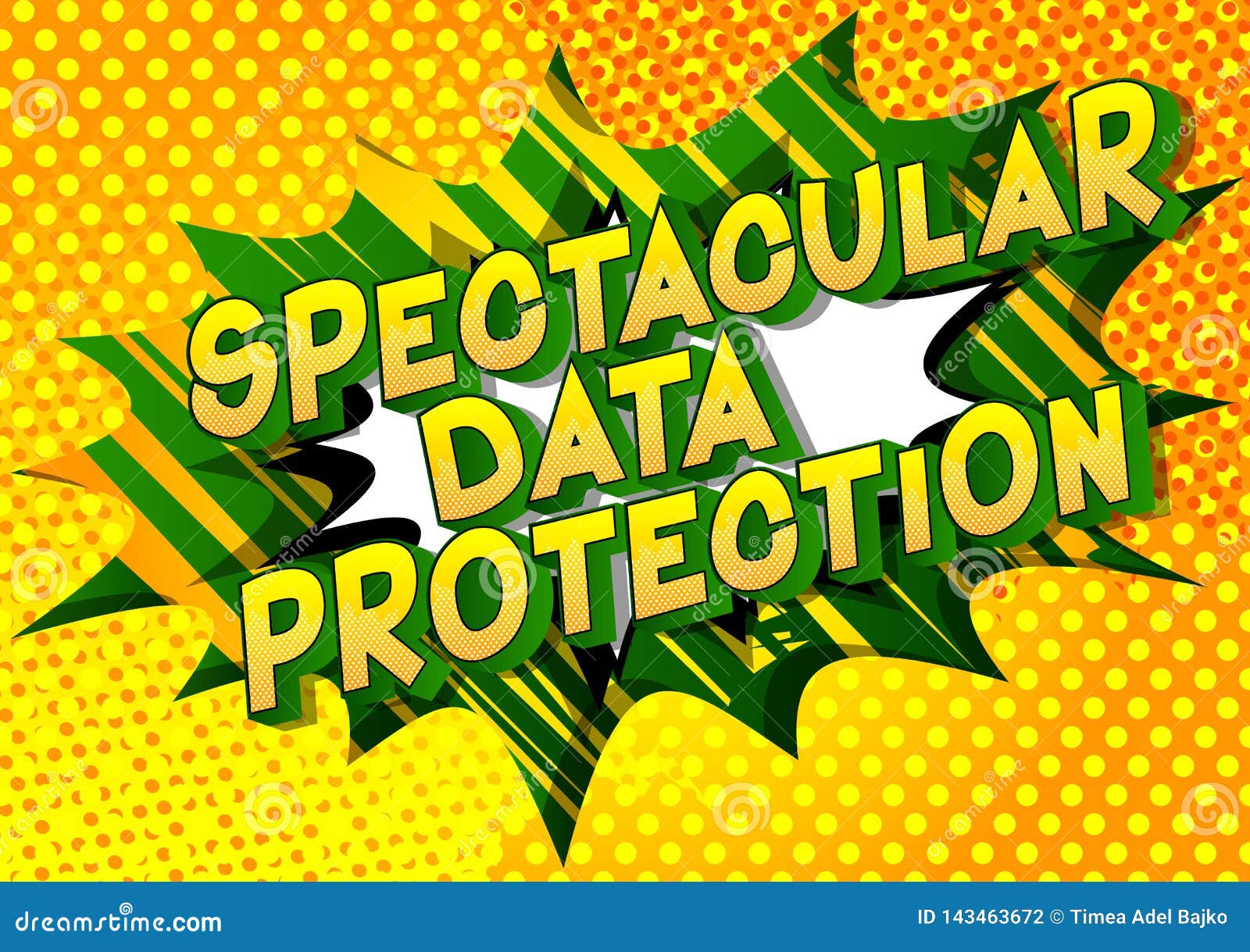 Spectacular Data Protection - Comic Book Style Words. Stock Vector ...