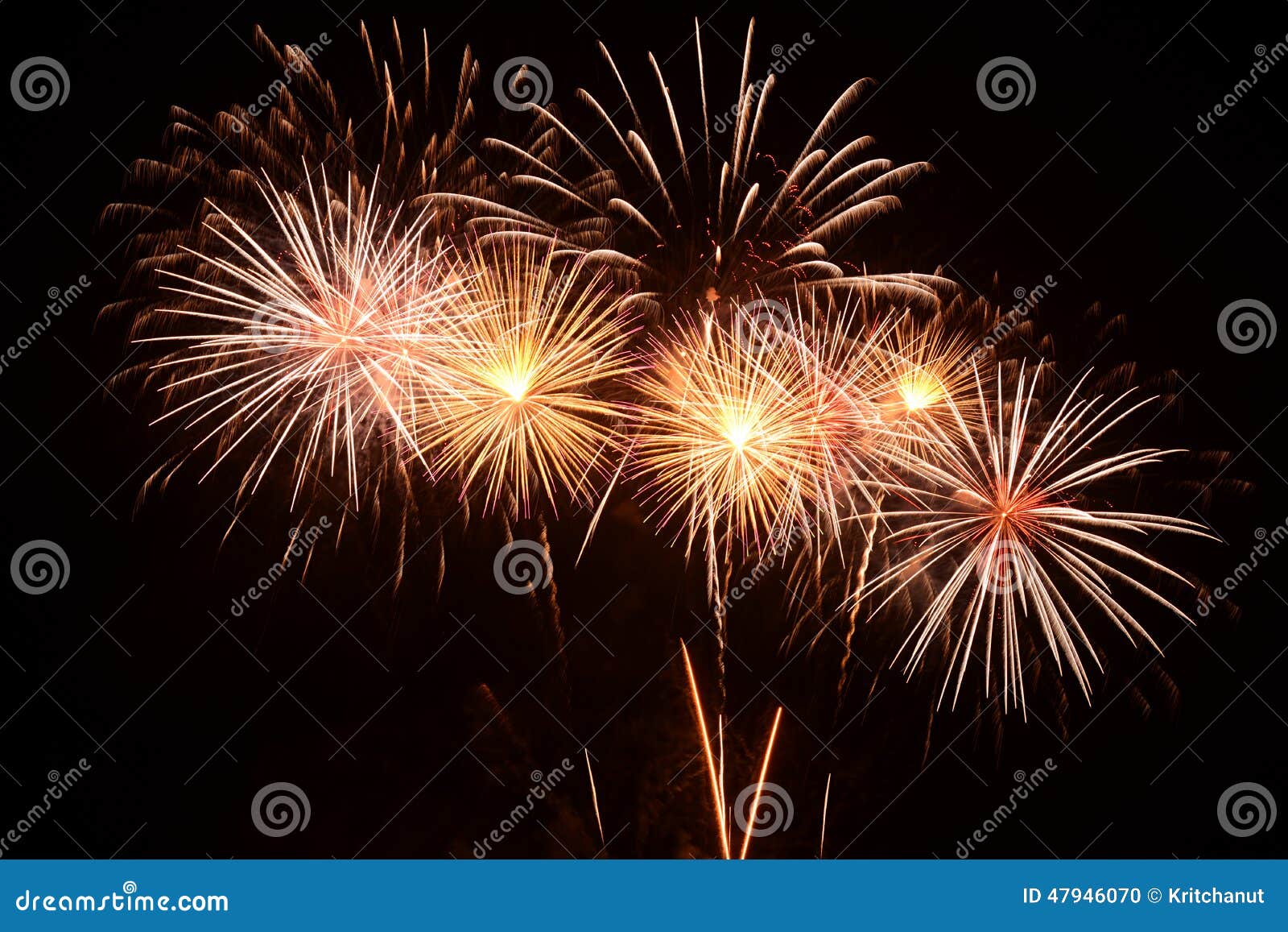 Spectacular fireworks stock photo. Image of burst, glow - 47946070