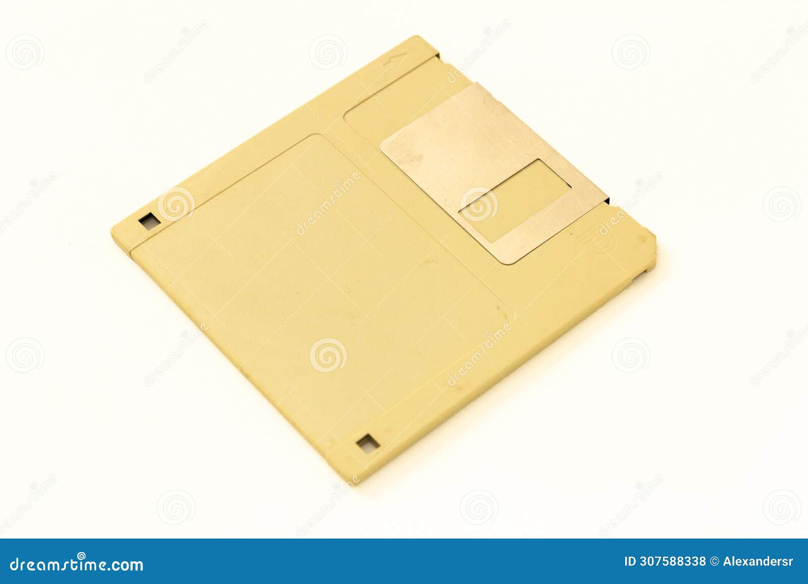 Spectacular 3 and a Half Inch Floppy Disk on a White Background, Retro ...