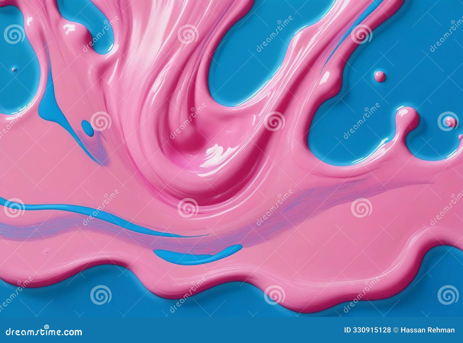 Spectacular Image of Pink Liquid with Blue Paint Realistic Texture ...