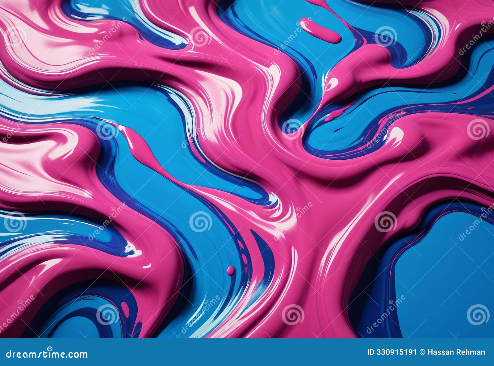 Spectacular Image of Pink Liquid with Blue Paint Realistic Texture ...