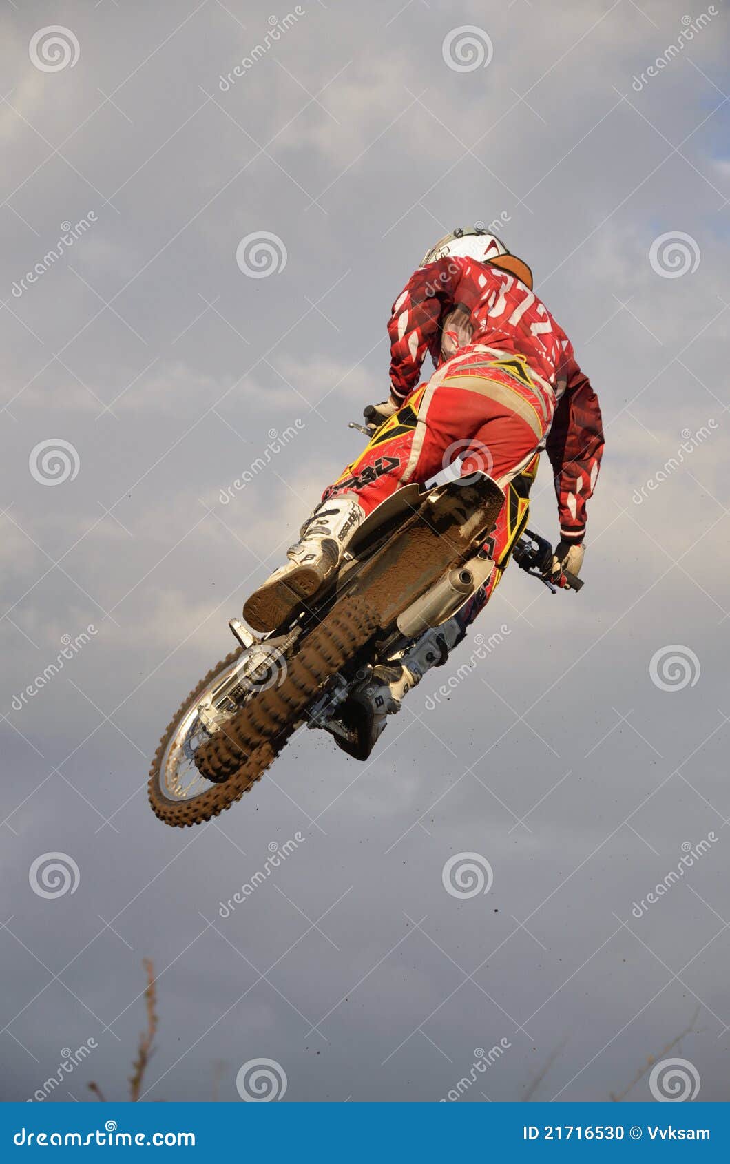The Spectacular Jump Motocross Racer Editorial Image - Image of active ...