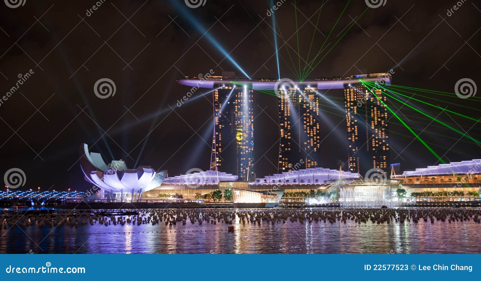 Spectacular Light-works stock image. Image of work, building - 22577523