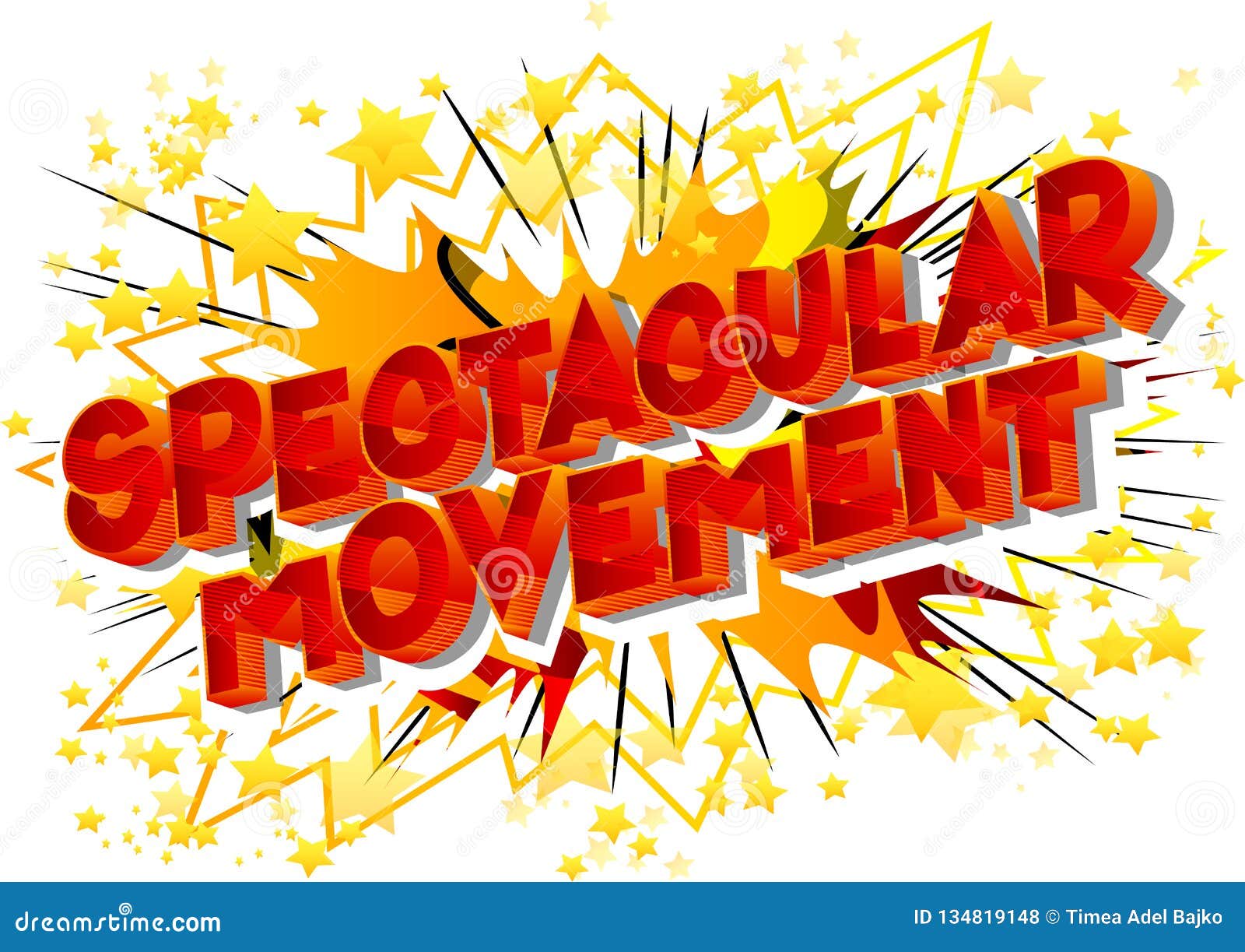 Spectacular Movement - Comic Book Style Words. Stock Vector ...