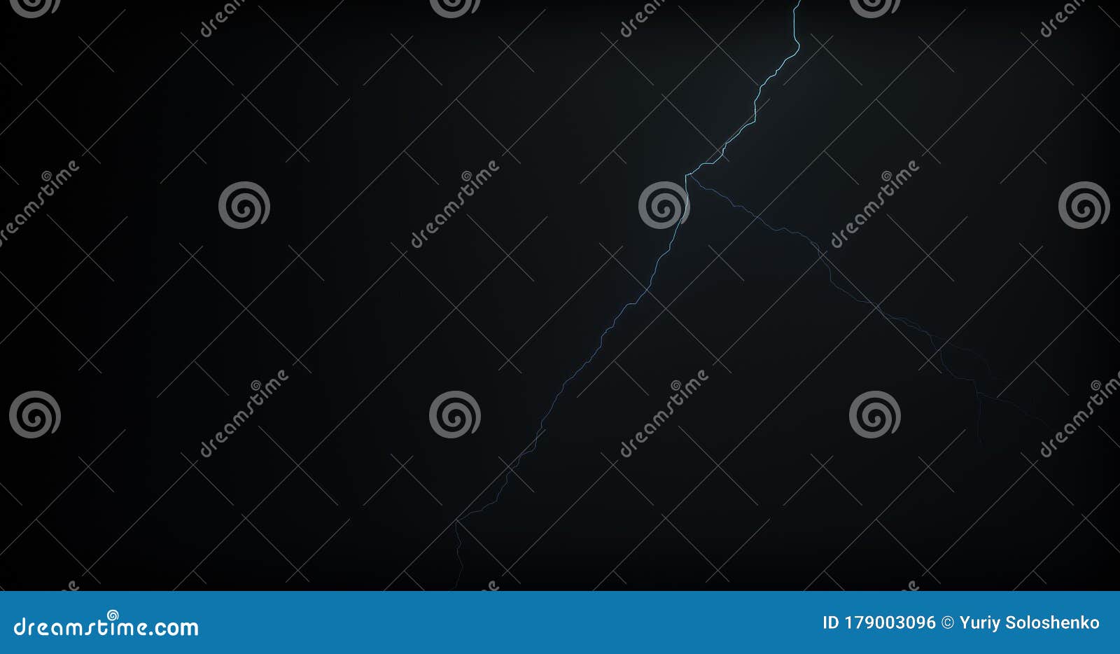 Lightning Strikes on a Black Background with Realistic Reflections ...