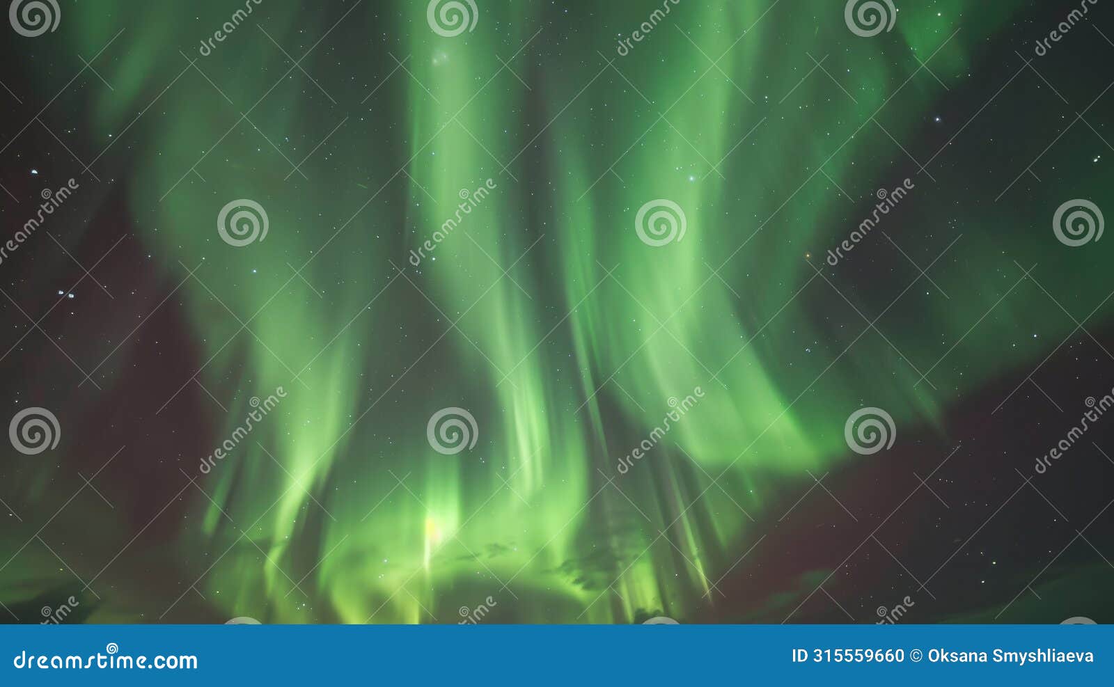 Spectacular Northern Lights Display in Starry Night Sky Stock Photo ...