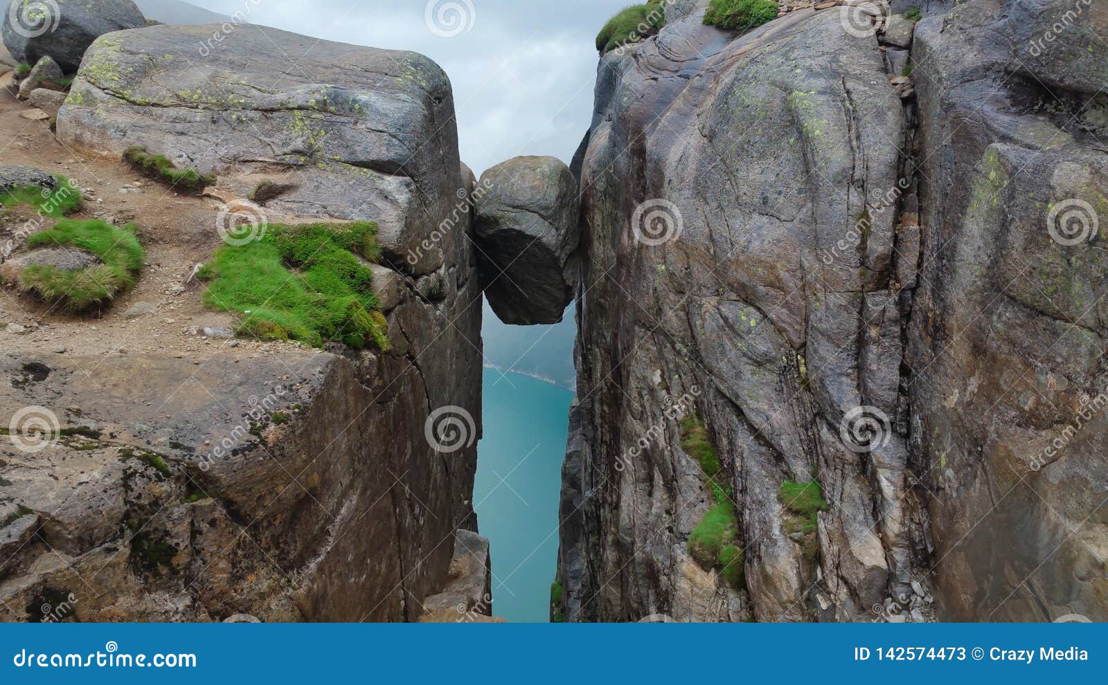 Spectacular Norwegian Cliffs, Beautiful Places To Visit Stock Image ...