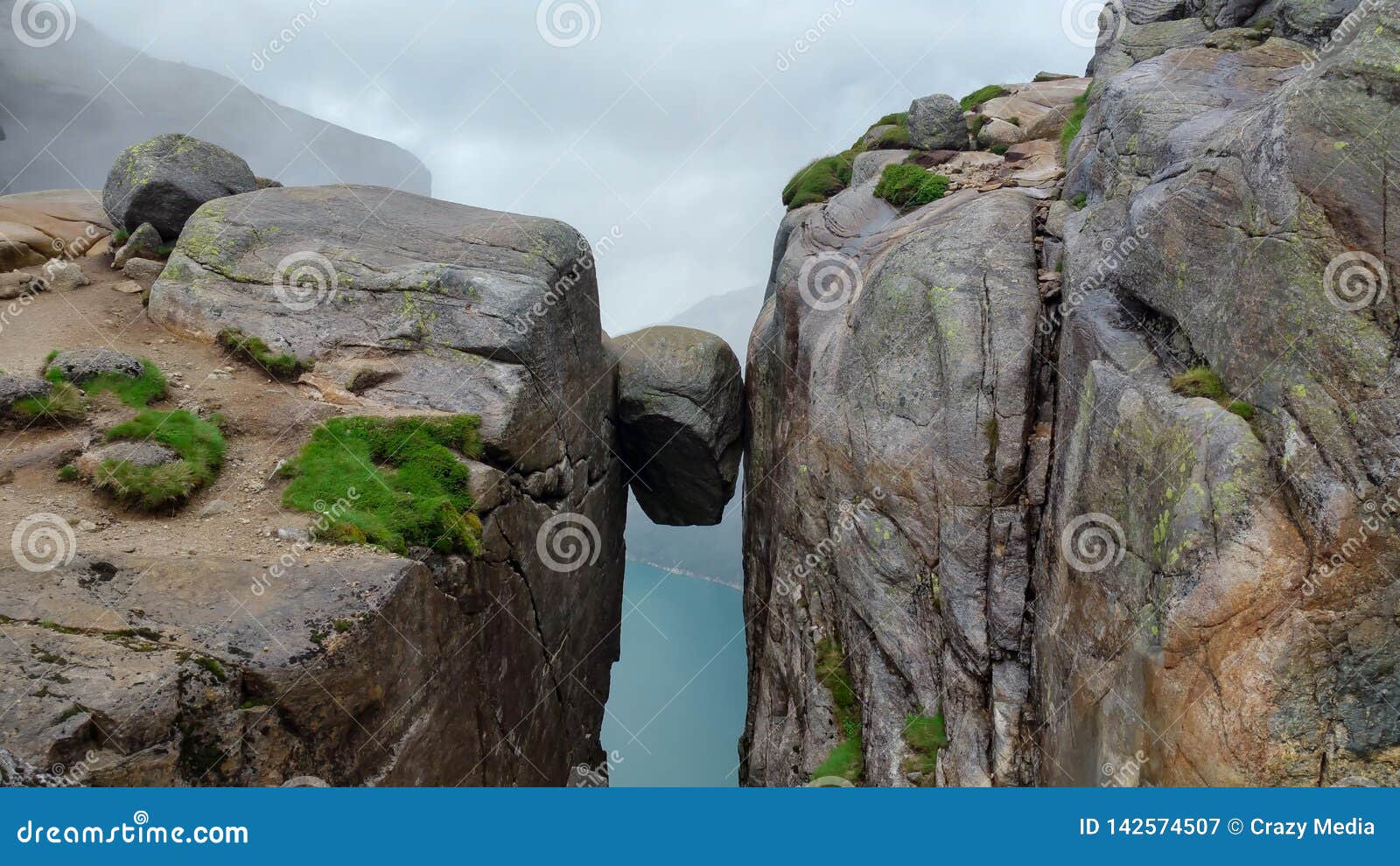 Spectacular Norwegian Cliffs, Beautiful Places To Visit Stock Image ...
