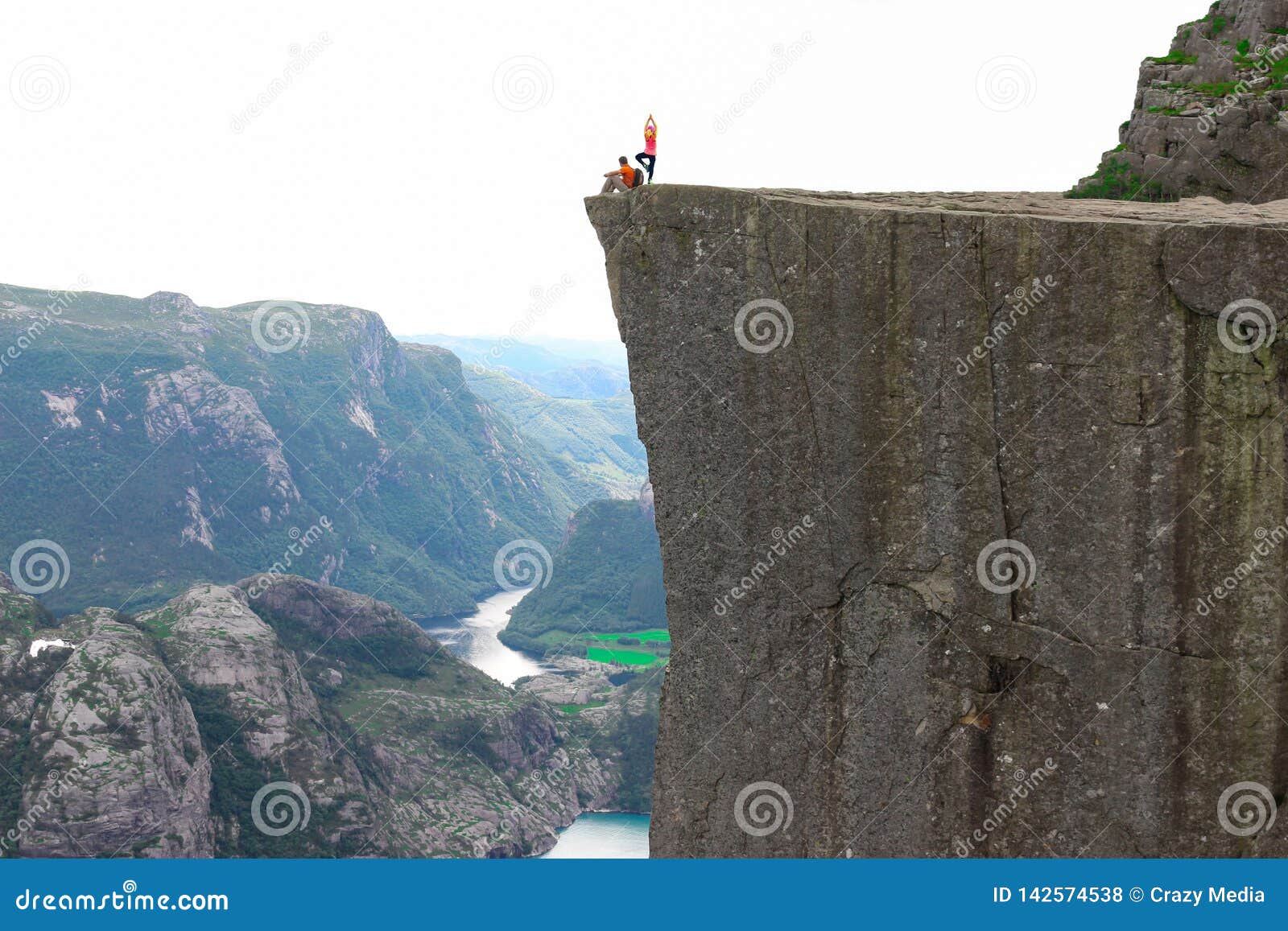 Spectacular Norwegian Cliffs, Beautiful Places To Visit Stock Photo ...