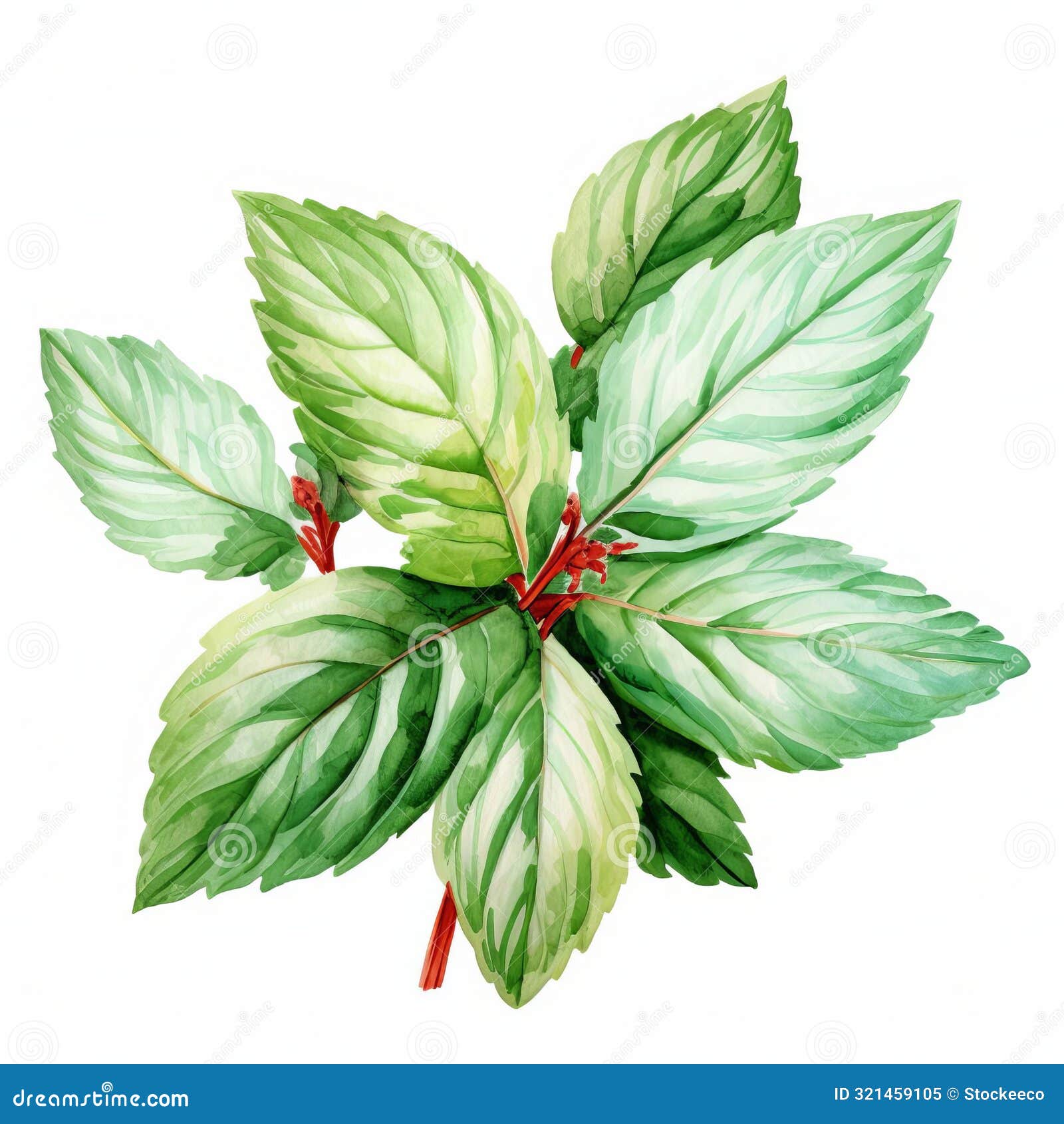 Spectacular Peppermint Illustration on a White Background Stock ...