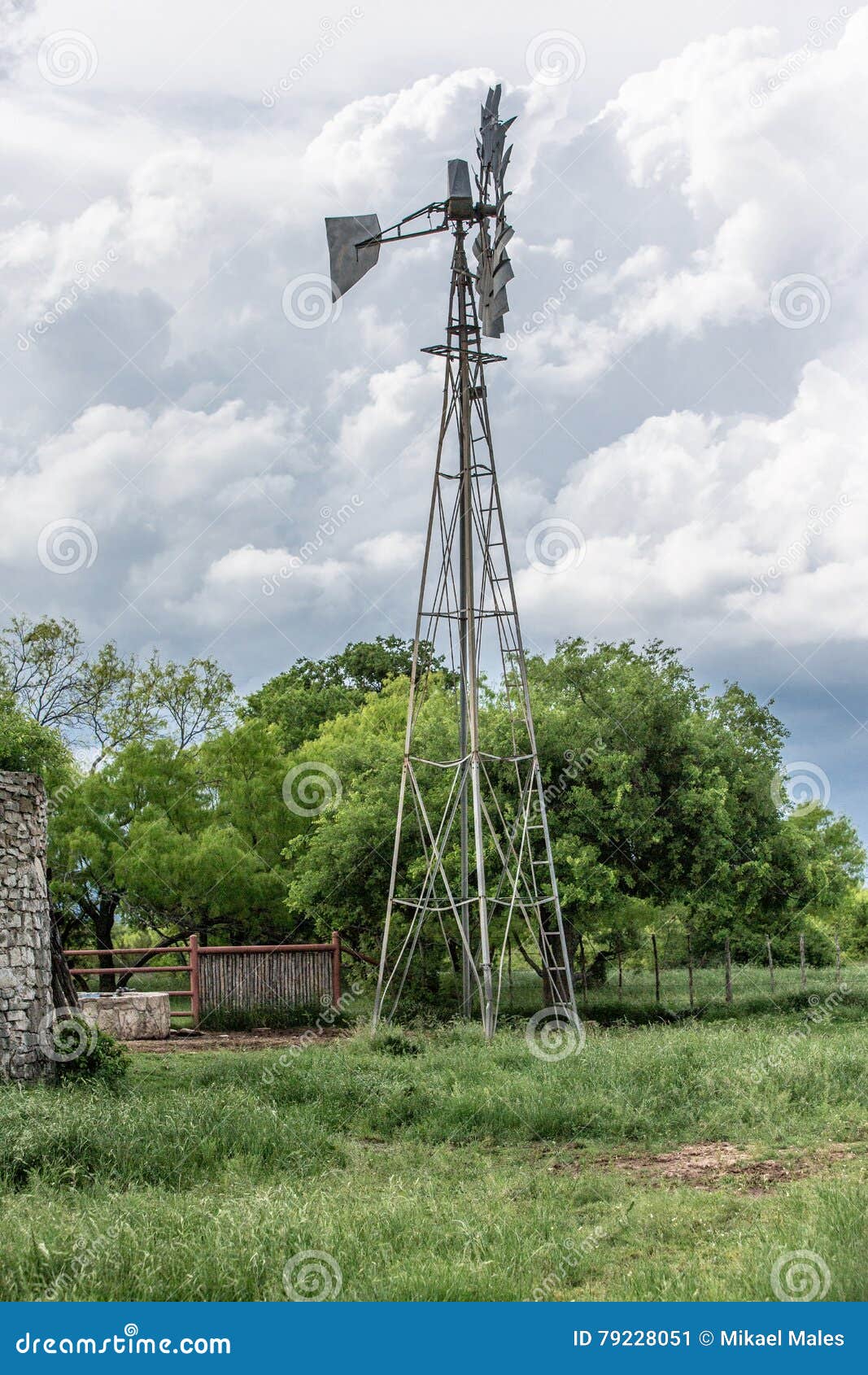 Spectacular Picture of Windmill on Texas Ranch Stock Image - Image of ...