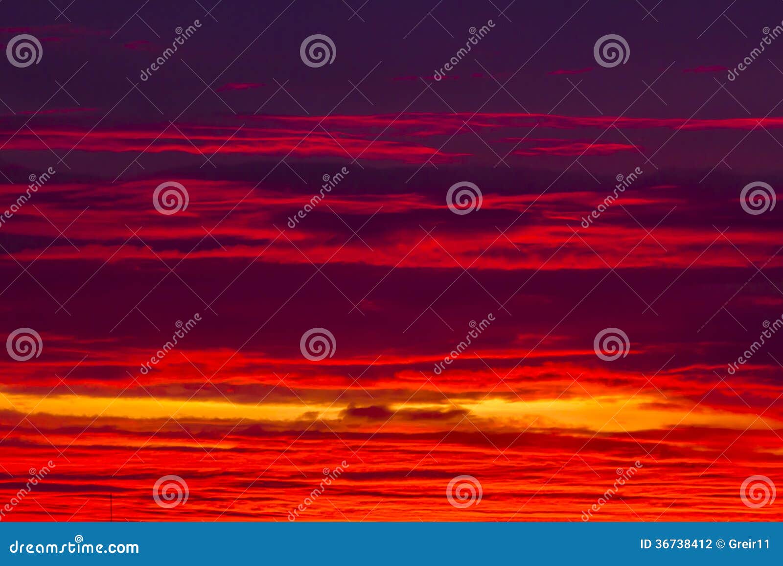 Spectacular Red and Orange Sky at Sunset Stock Photo - Image of clouds ...