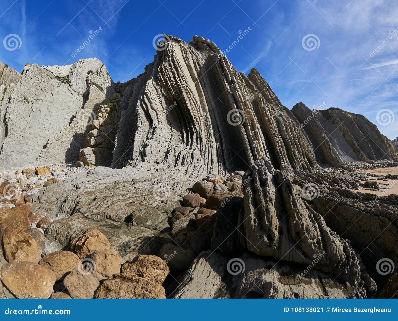 Spectacular Rock Formations on the Coast of Cantabria, Spain Stock ...