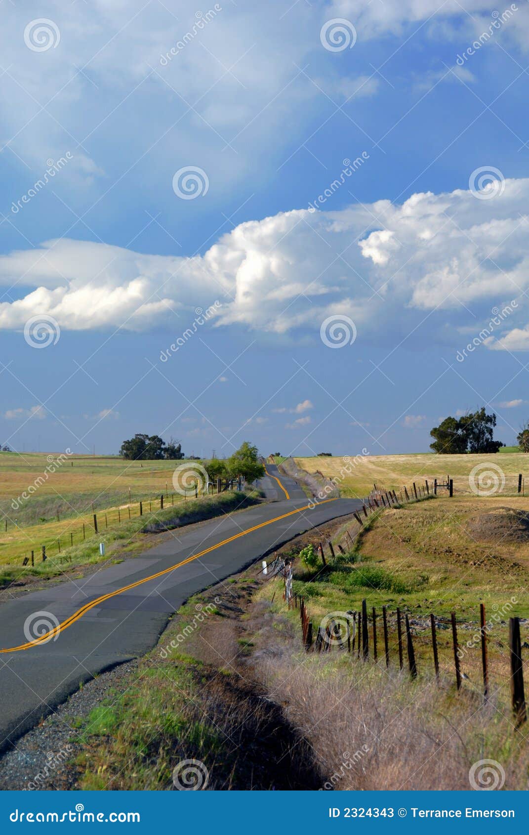Spectacular Rural Road stock image. Image of california - 2324343