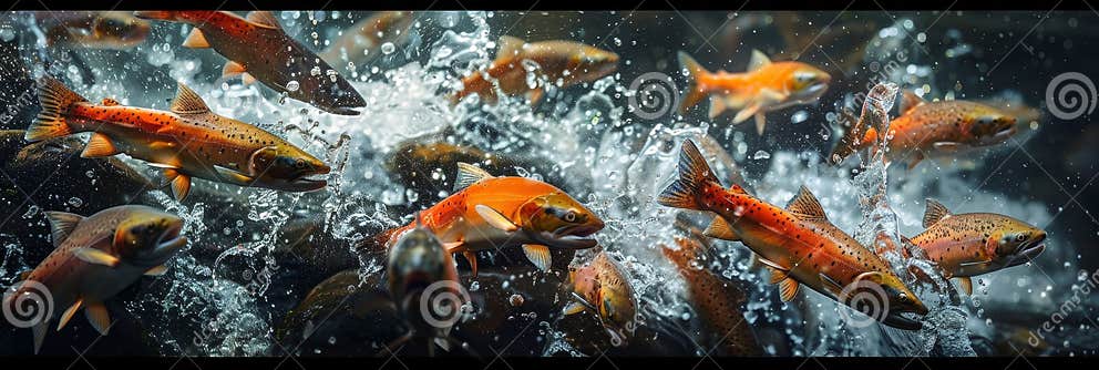 Spectacular Salmon Run Thousands of Fish Leaping Upstream in ... Spectacular Salmon Run Thousands of Fish Leaping Upstream in ...