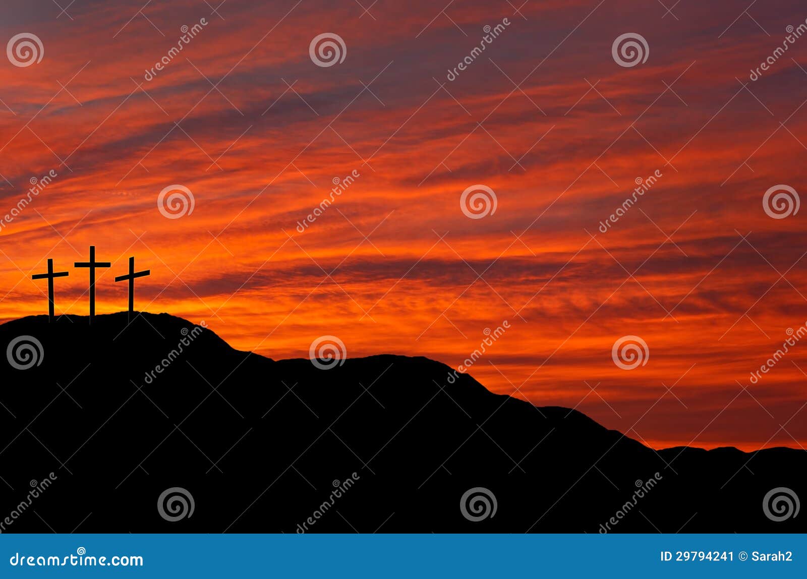 Easter Sky with Crosses - Sunrise, Sunset Stock Image - Image of cross ...