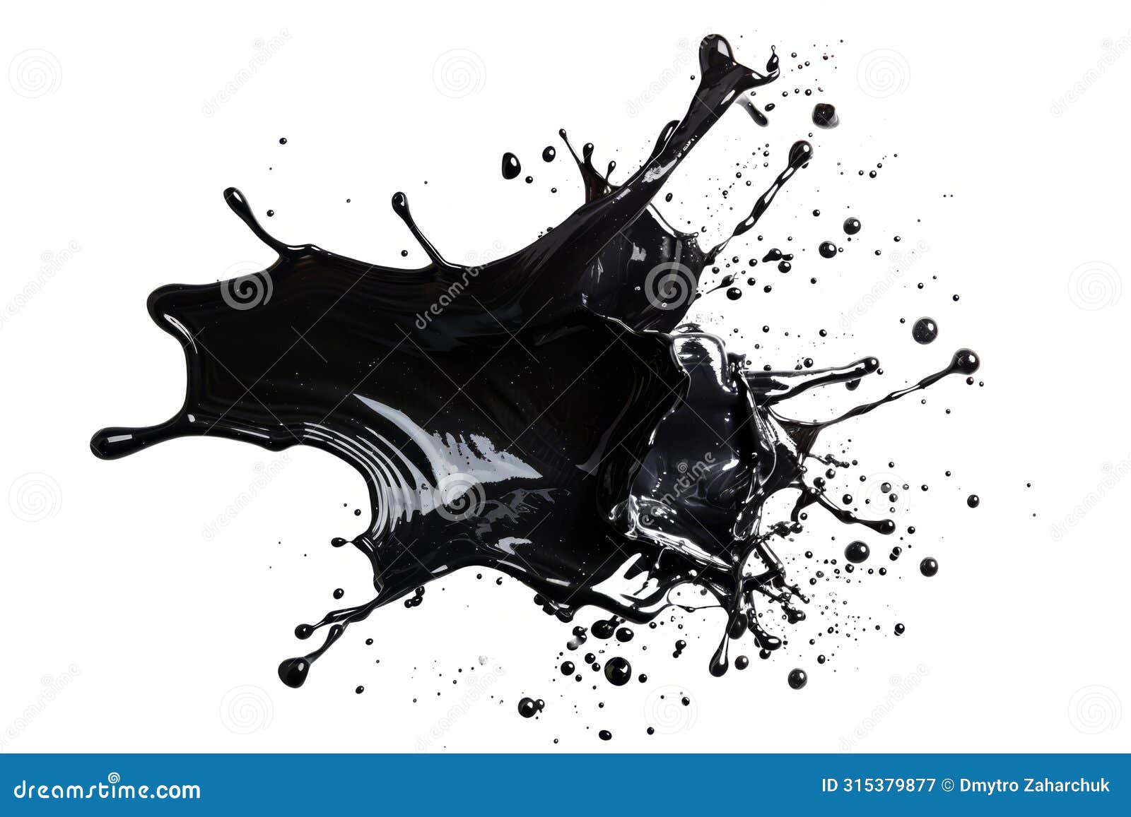 Spectacular Splash of Black Ink Stock Illustration - Illustration of ...