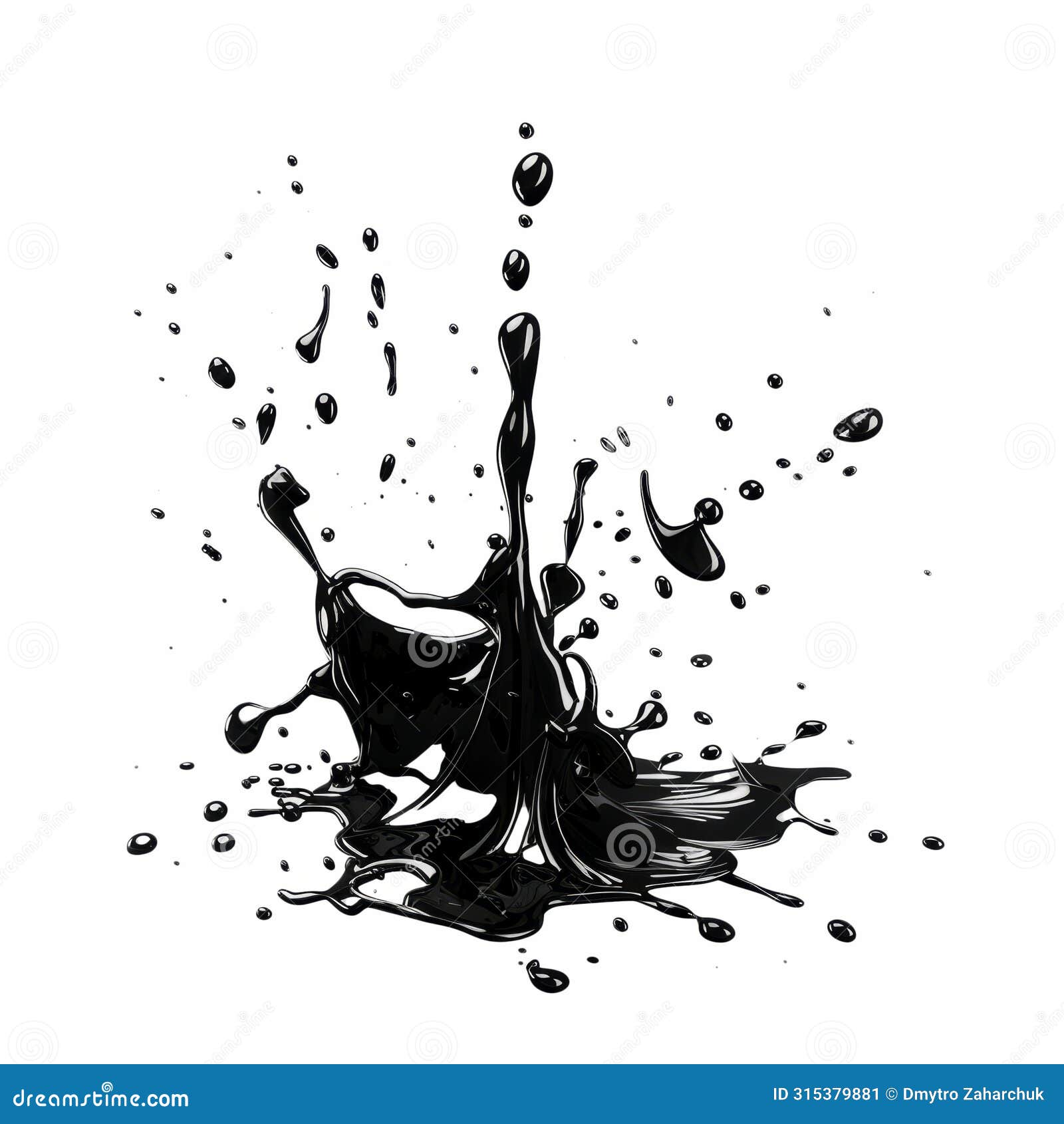 Spectacular Splash of Black Ink Stock Illustration - Illustration of ...
