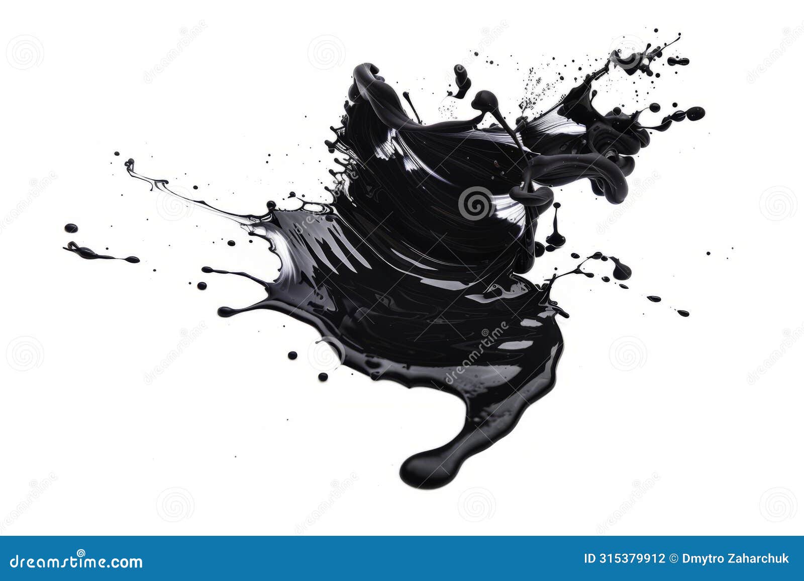 Spectacular Splash of Black Ink Stock Illustration - Illustration of ...