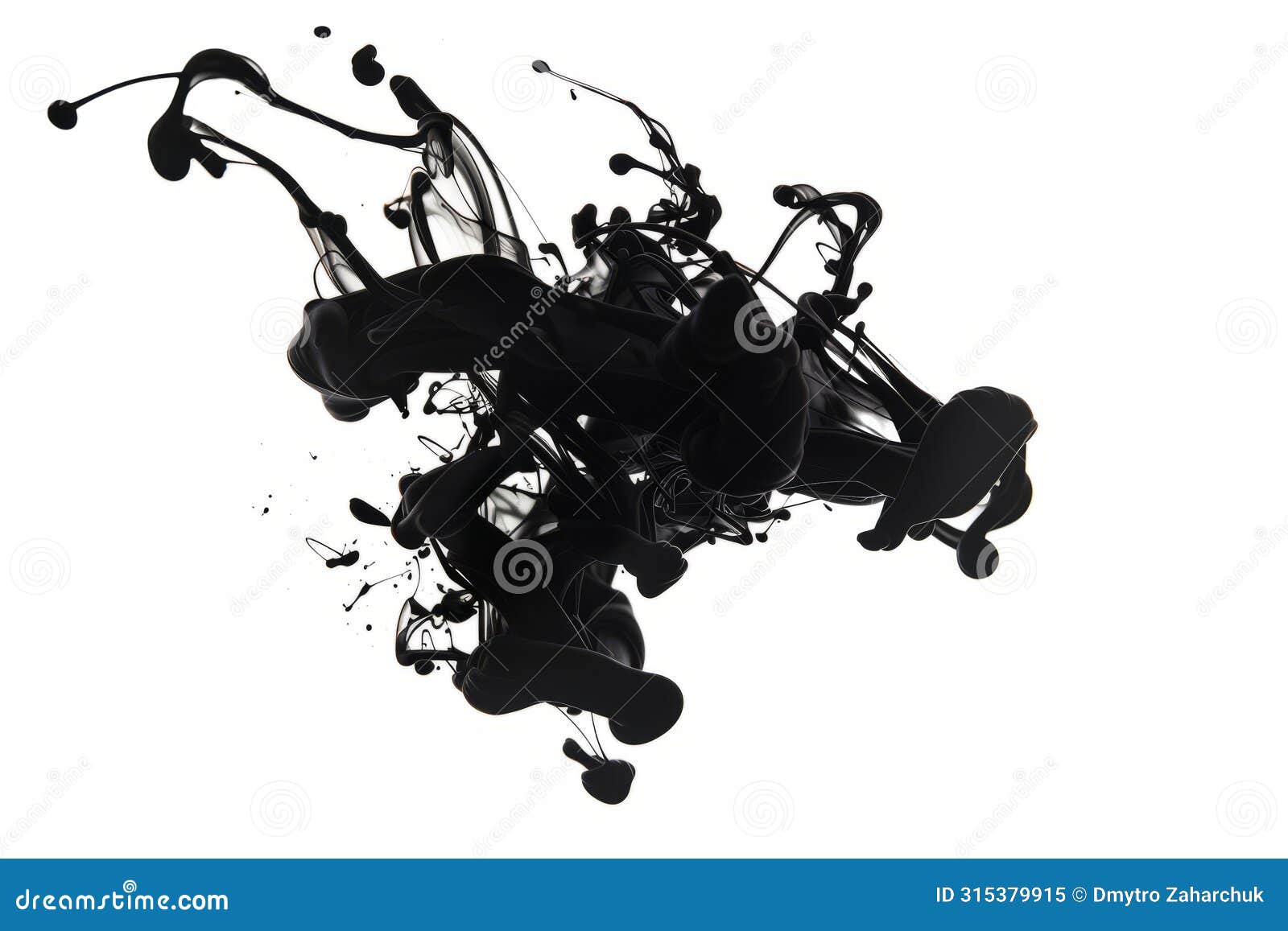 Spectacular Splash of Black Ink Stock Illustration - Illustration of ...