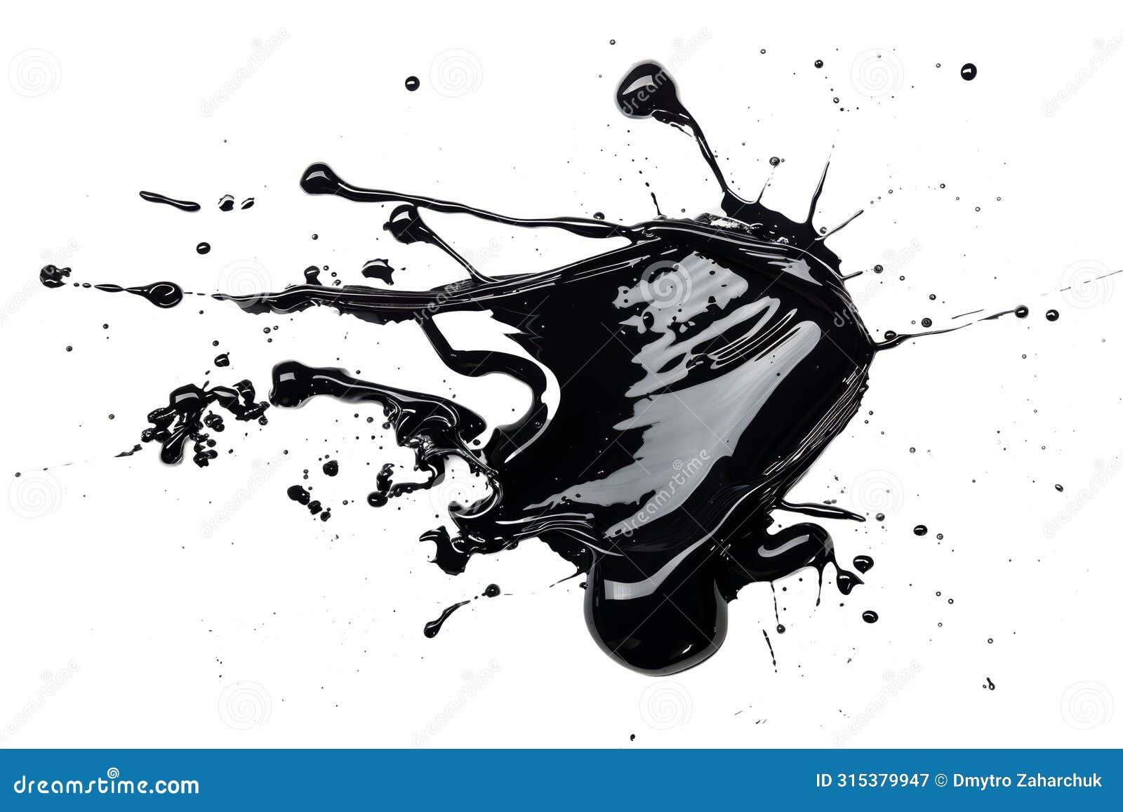 Spectacular Splash of Black Ink Stock Illustration - Illustration of ...