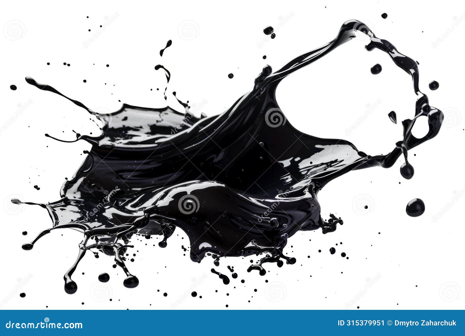 Spectacular Splash of Black Ink Stock Illustration - Illustration of ...
