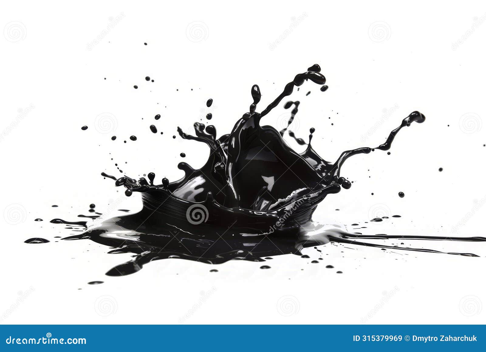 Spectacular Splash of Black Ink Stock Illustration - Illustration of ...