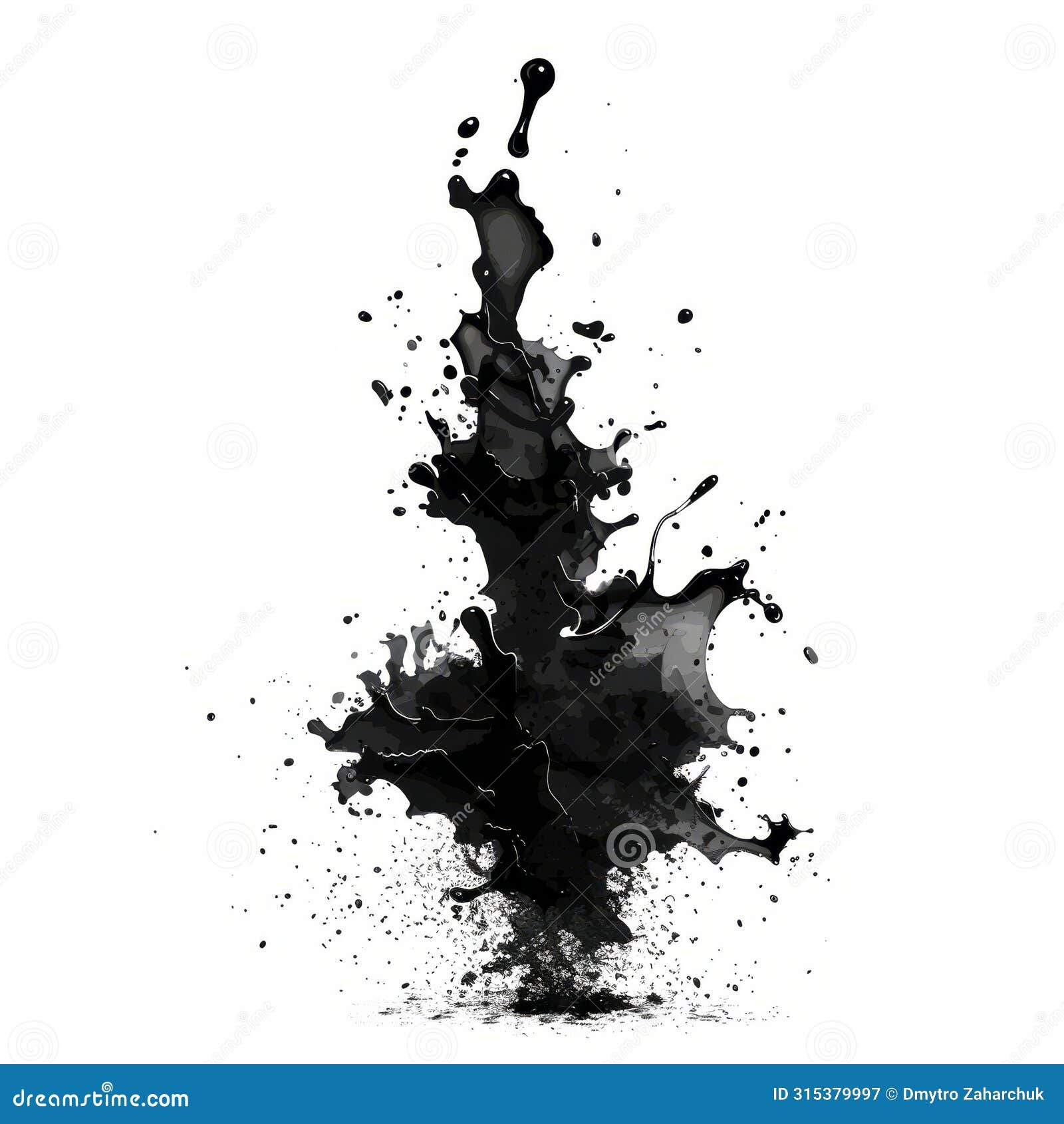 Spectacular Splash of Black Ink Stock Illustration - Illustration of ...
