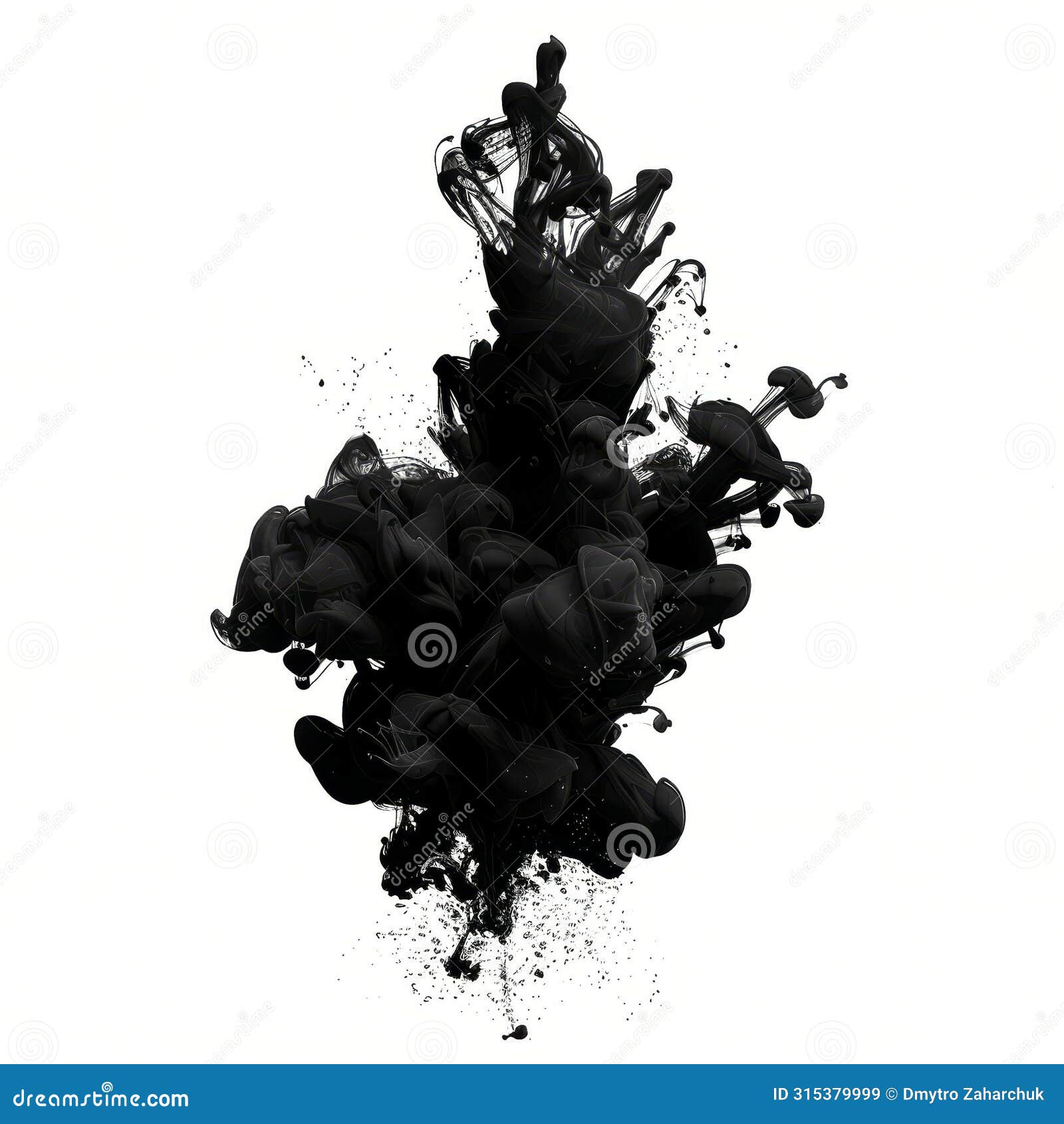 Spectacular Splash of Black Ink Stock Illustration - Illustration of ...
