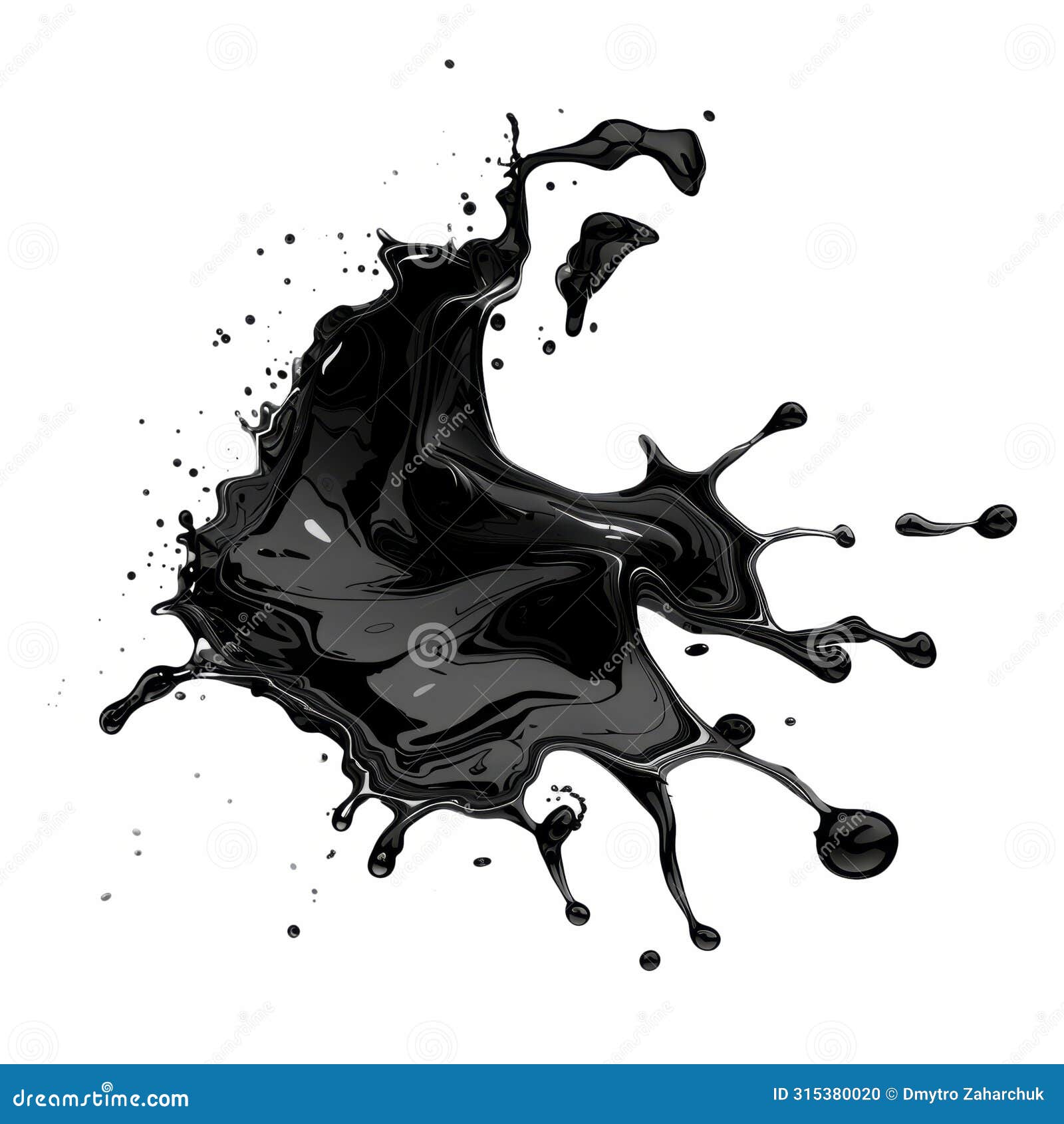 Spectacular Splash of Black Ink Stock Illustration - Illustration of ...