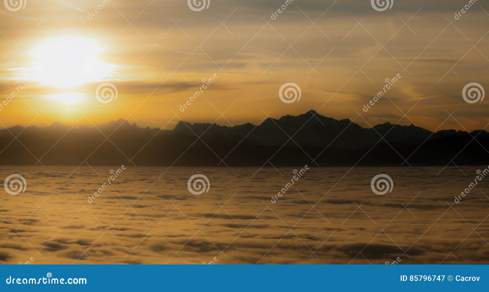 Spectacular sunrise stock image. Image of peaks, scenic - 85796747