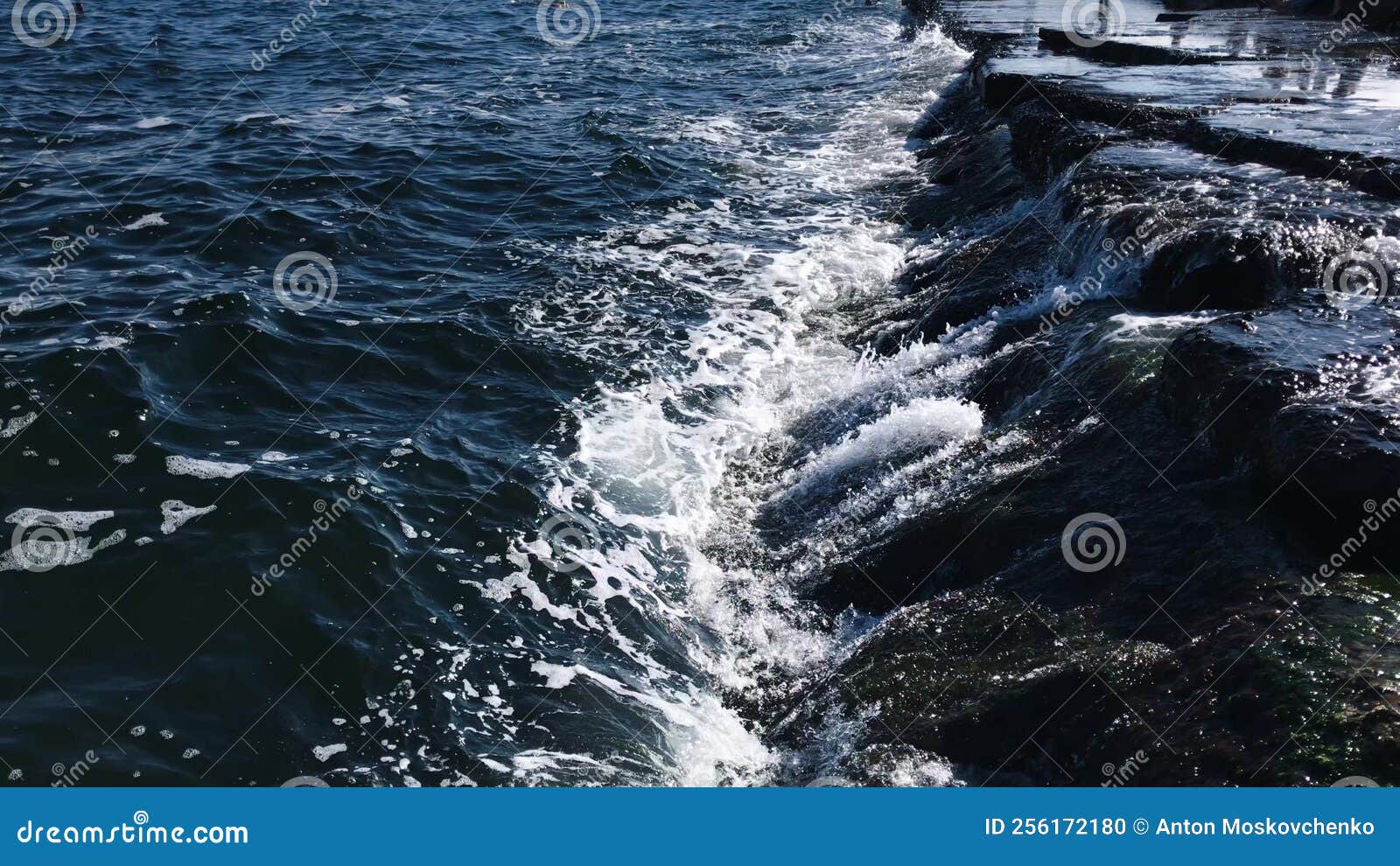 Spectacular Tidal Bore, a Wave Rolled on the Rocks. Stock Photo - Image ...