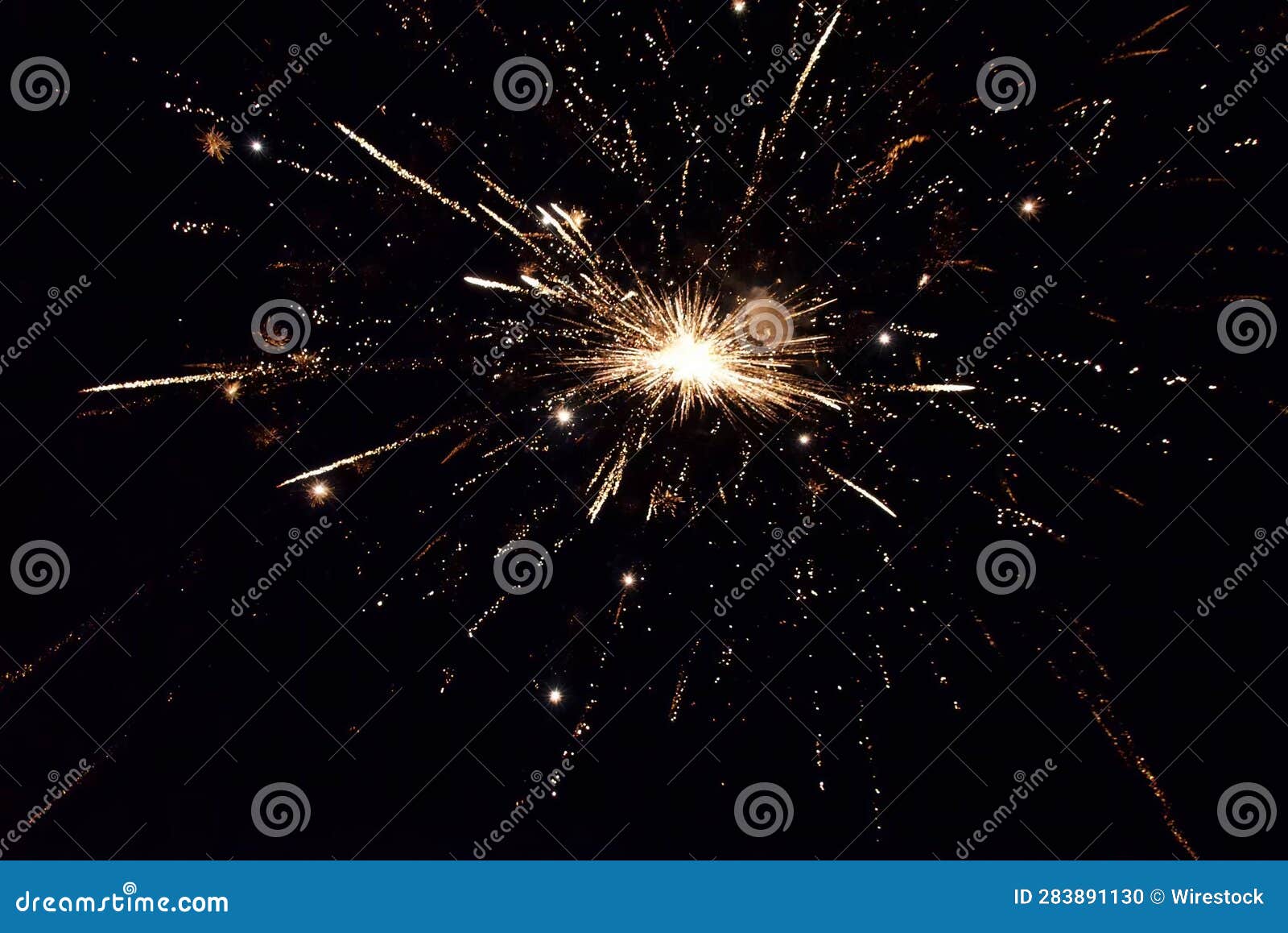 Spectacular and Vibrant Display of Fireworks Erupting in the Night Sky ...