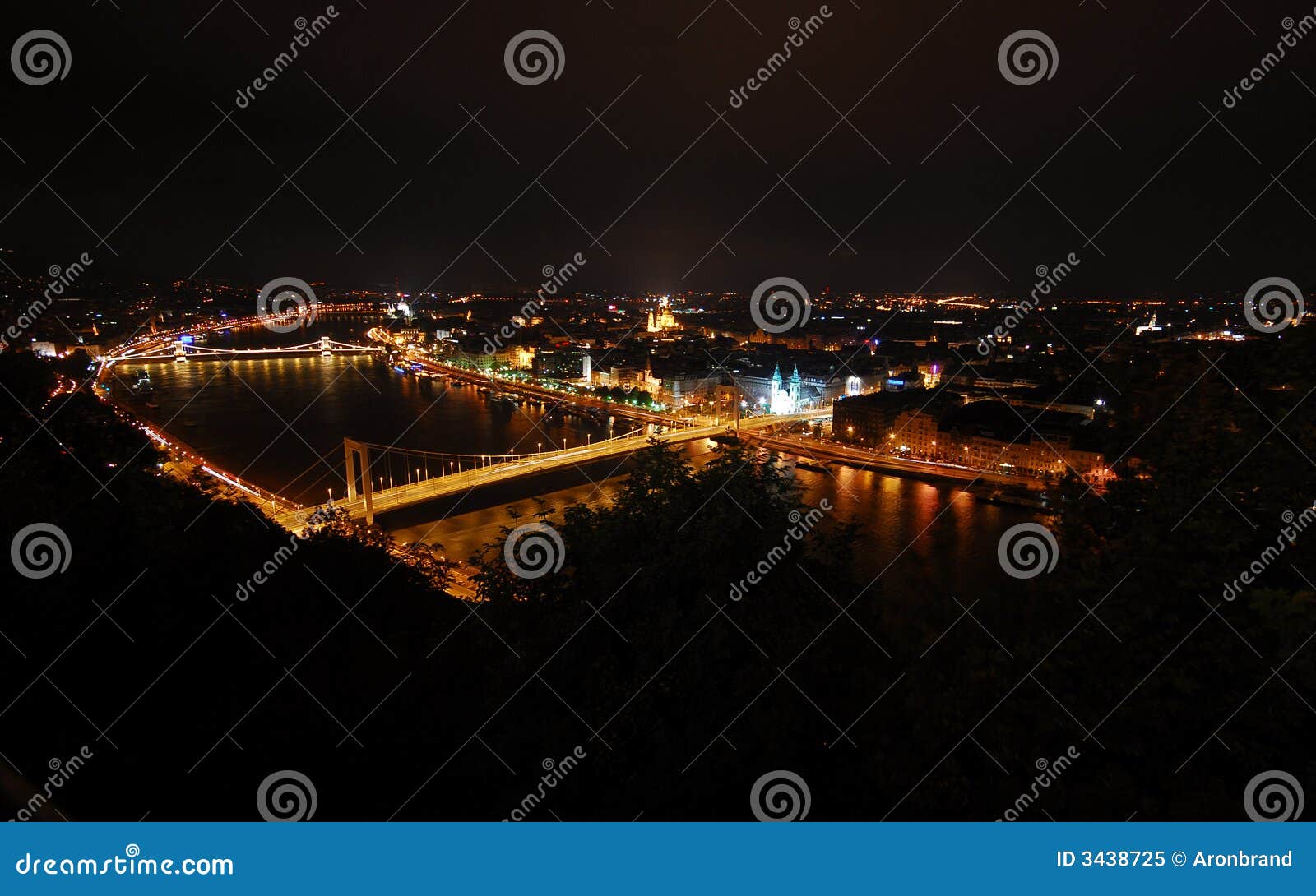 Spectacular View of Budapest at Night Stock Image - Image of ...