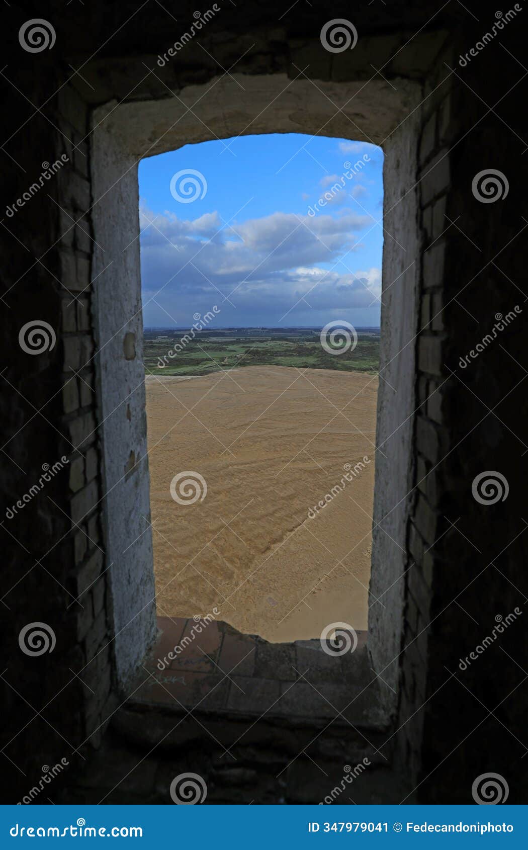 Spectacular View from the Embrasure of an Ancient Tower Overlooking the ...