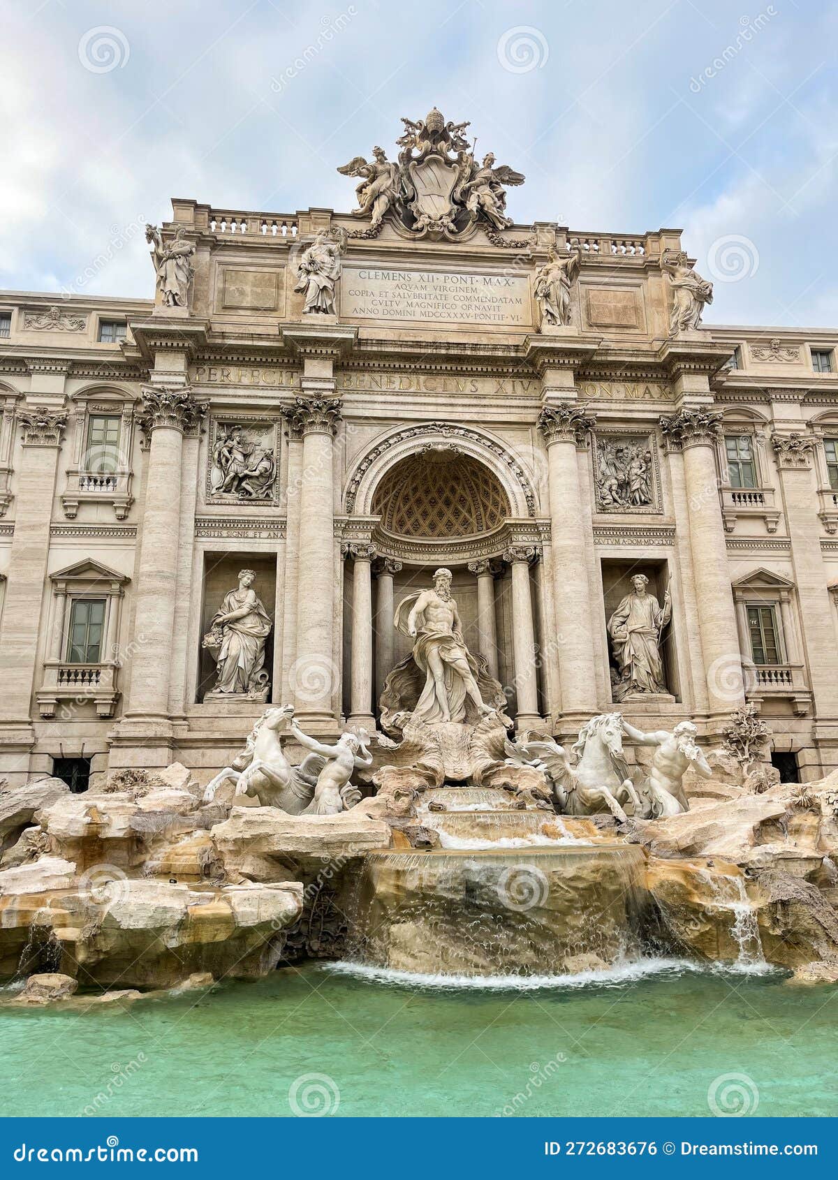 The Spectacular View of Fontana Di Trevi Stock Photo - Image of river ...