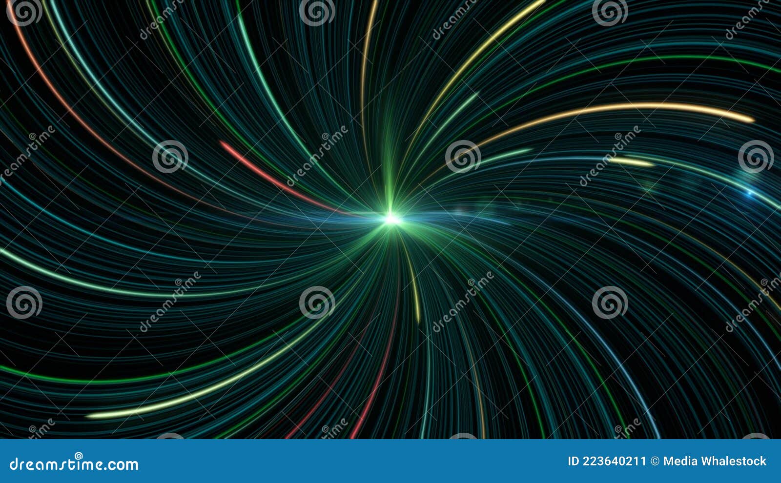 Spectacular View of a Glowing Cosmic Quasar Deep in Space. Animation ...