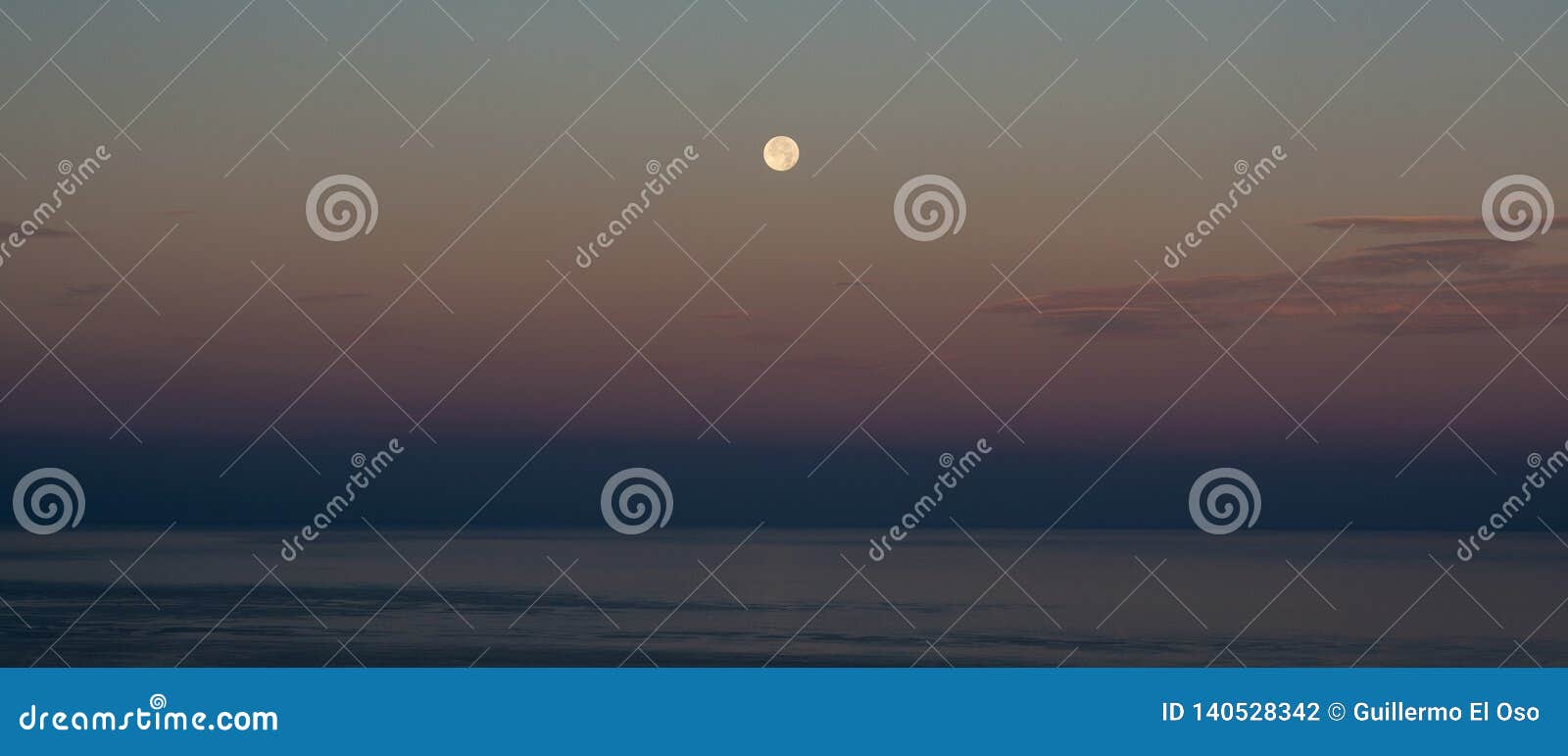 Spectacular View from a Great Moon Over the Sea Stock Photo - Image of ...