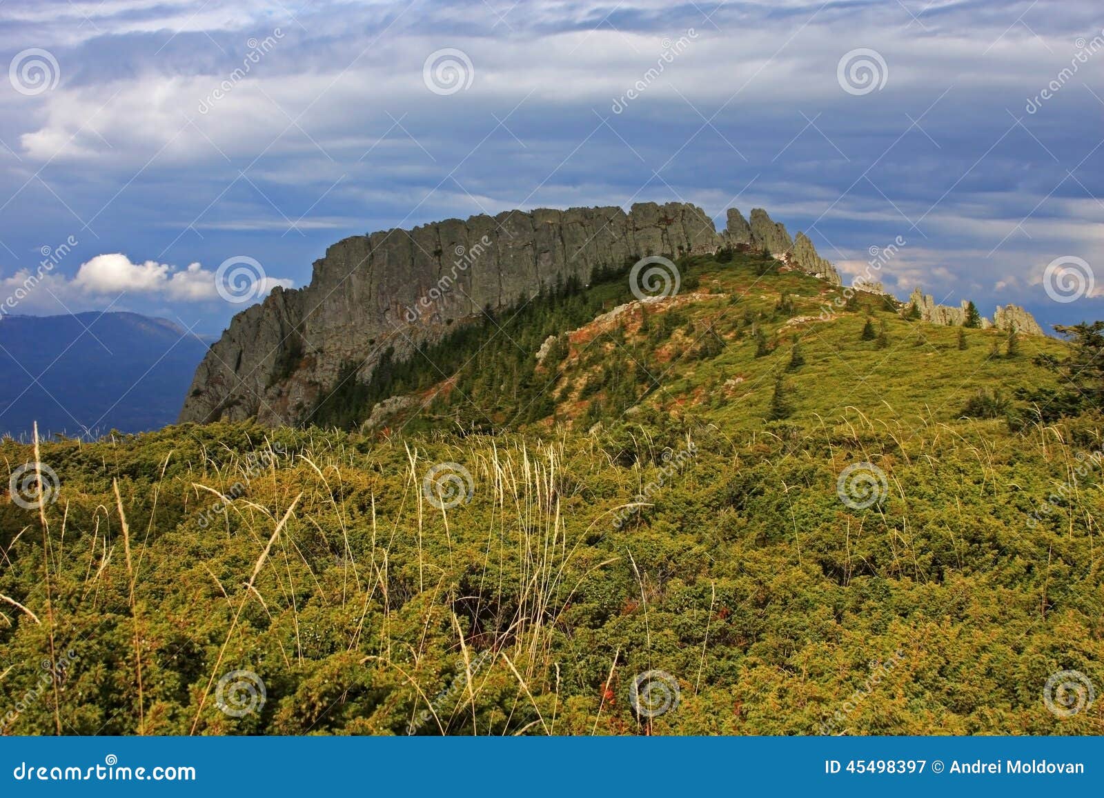 Spectacular View of a Mountain Crest Stock Image - Image of sunny ...