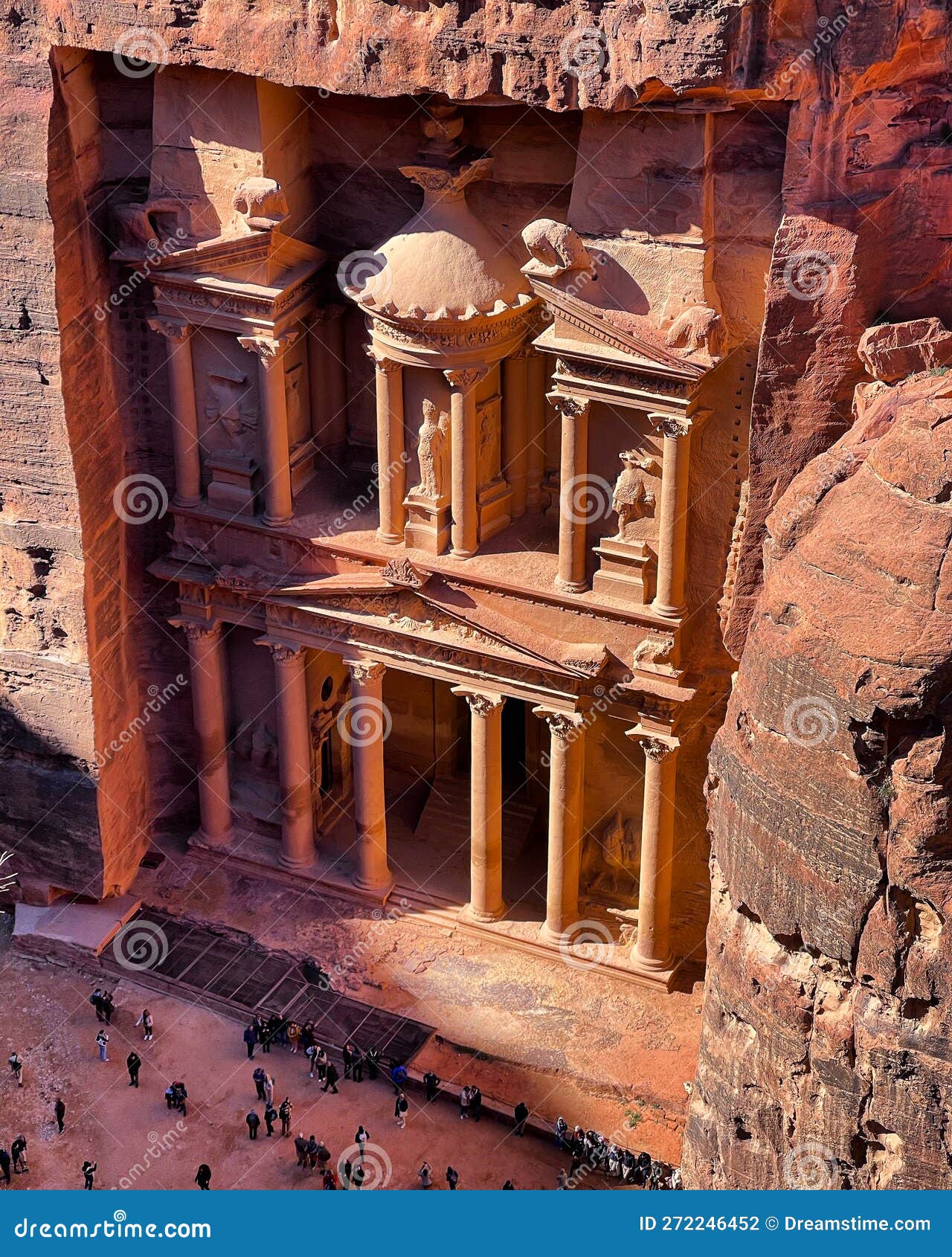 The Spectacular View of Treasury Inside Petra Stock Photo - Image of ...