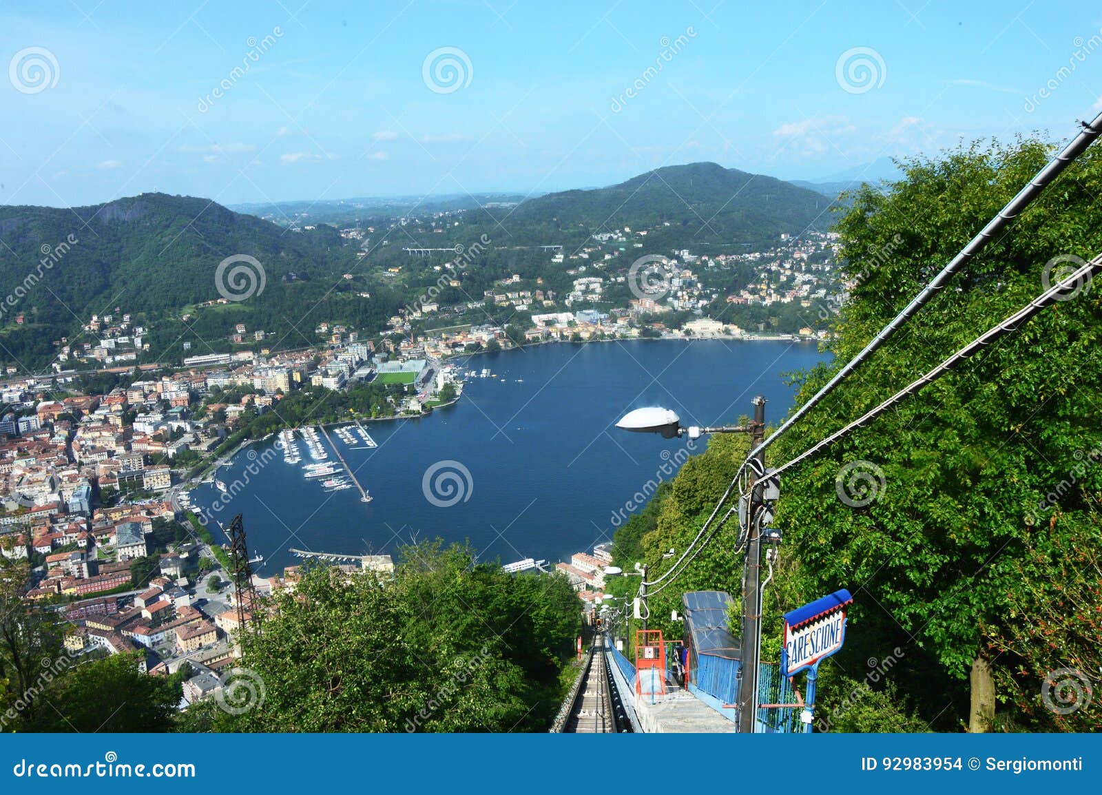Spectacular Viewpoint of Lake Como from the Top of Brunate, Como, Italy ...
