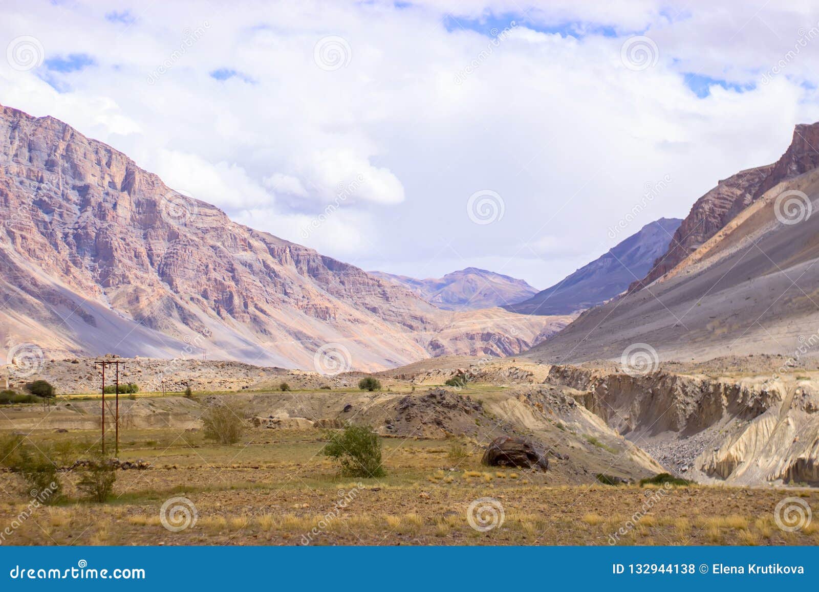 Spectacular Views of the Mountains and the Plain. Stock Photo - Image ...