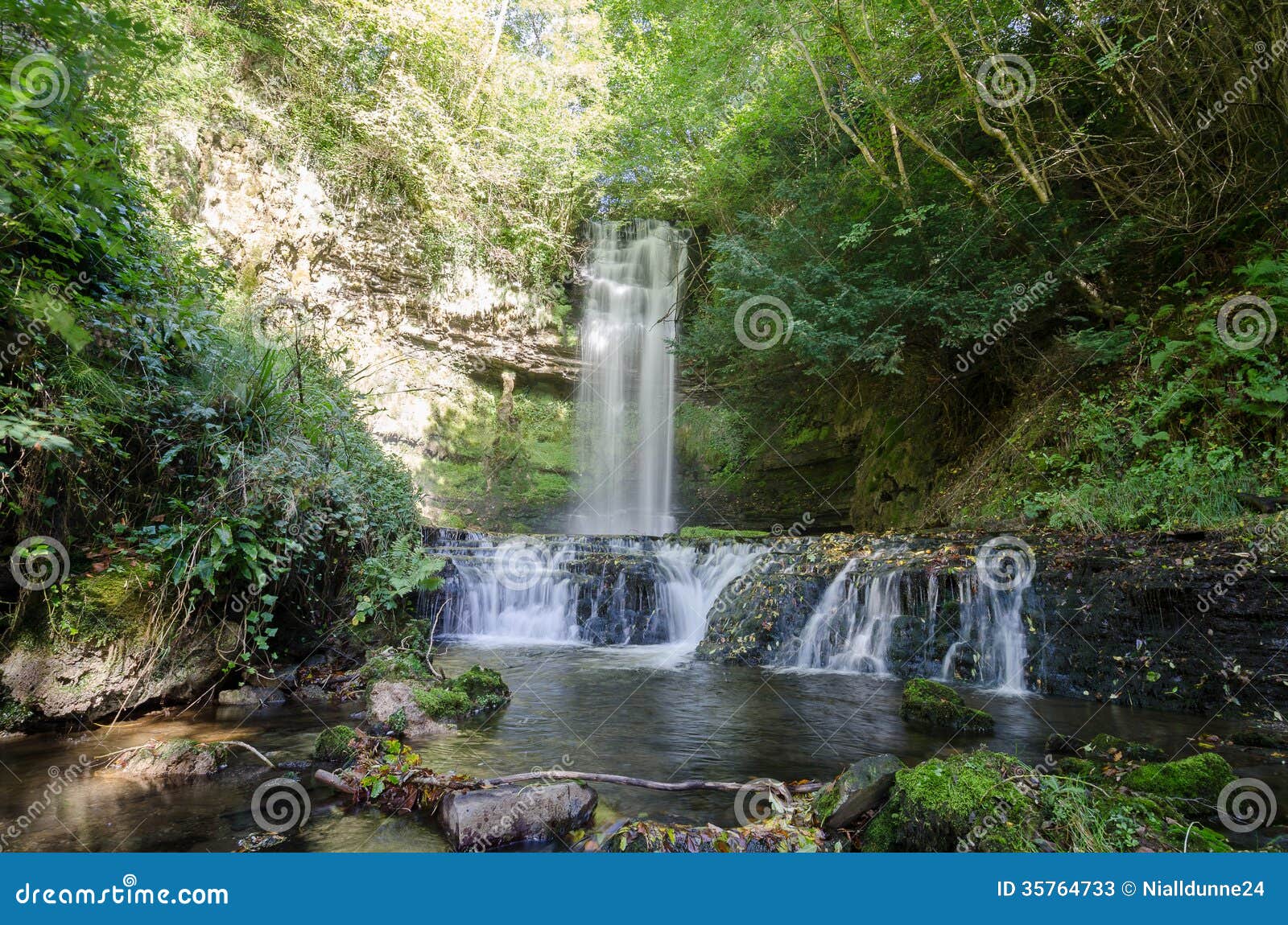 A Spectacular Waterfall, Ireland Stock Image - Image of leitrim ...