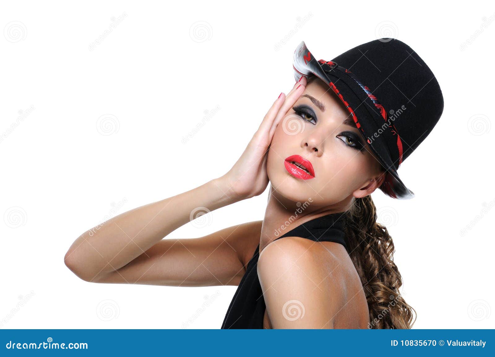 Spectacular Woman with Bright Make-up Stock Photo - Image of elegant ...
