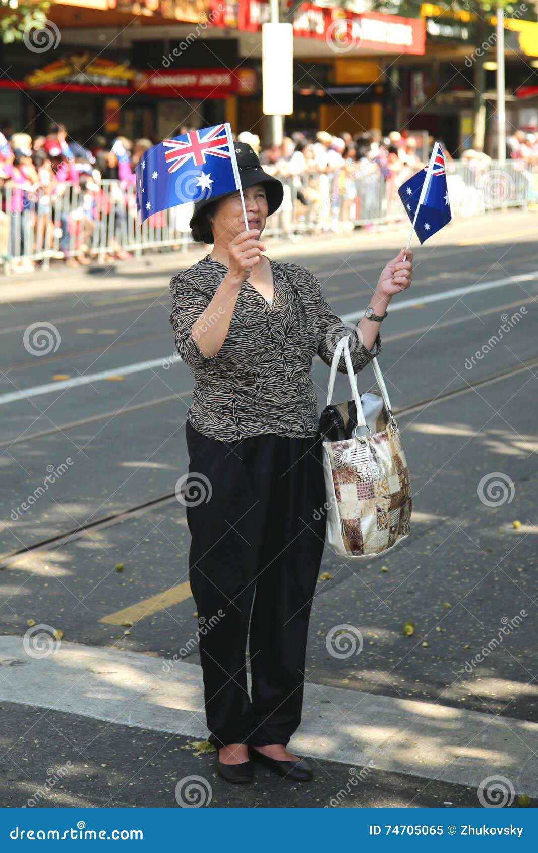 Spectator during Australia Day Parade in Melbourne Editorial Image ...