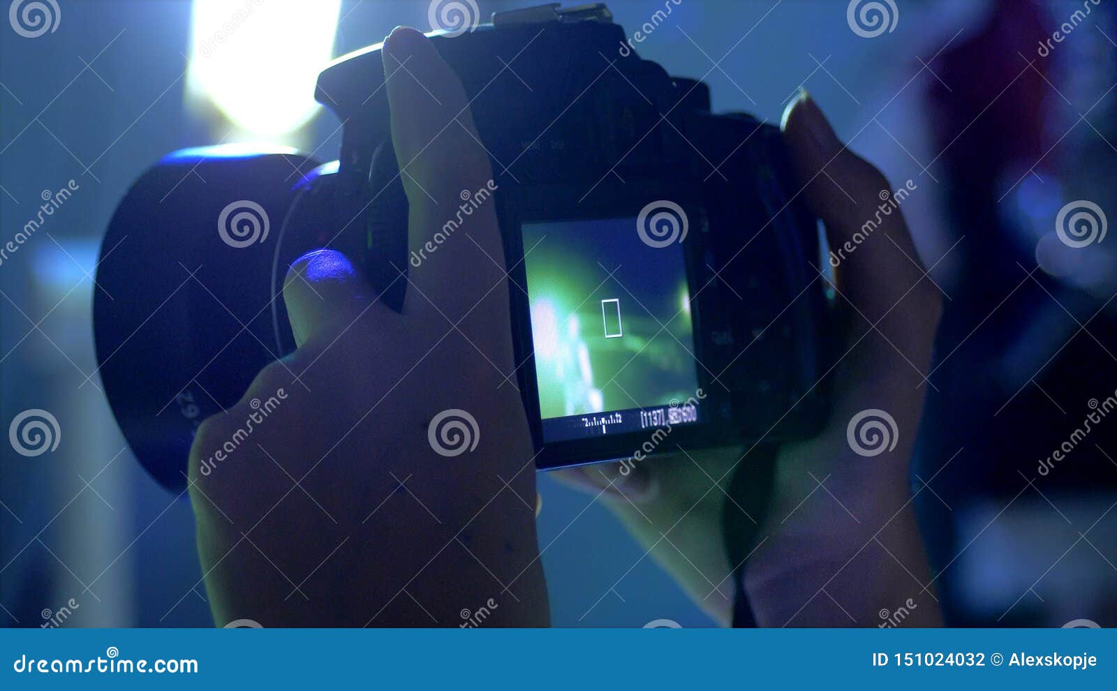 Spectator Girl Shooting on Camera Stock Photo - Image of dark, crowd ...