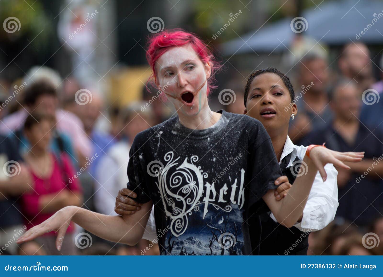 Spectator Playing in a Show. Editorial Photography - Image of black ...
